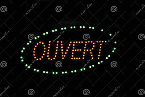French OPEN sign stock photo. Image of closed, open - 100432596