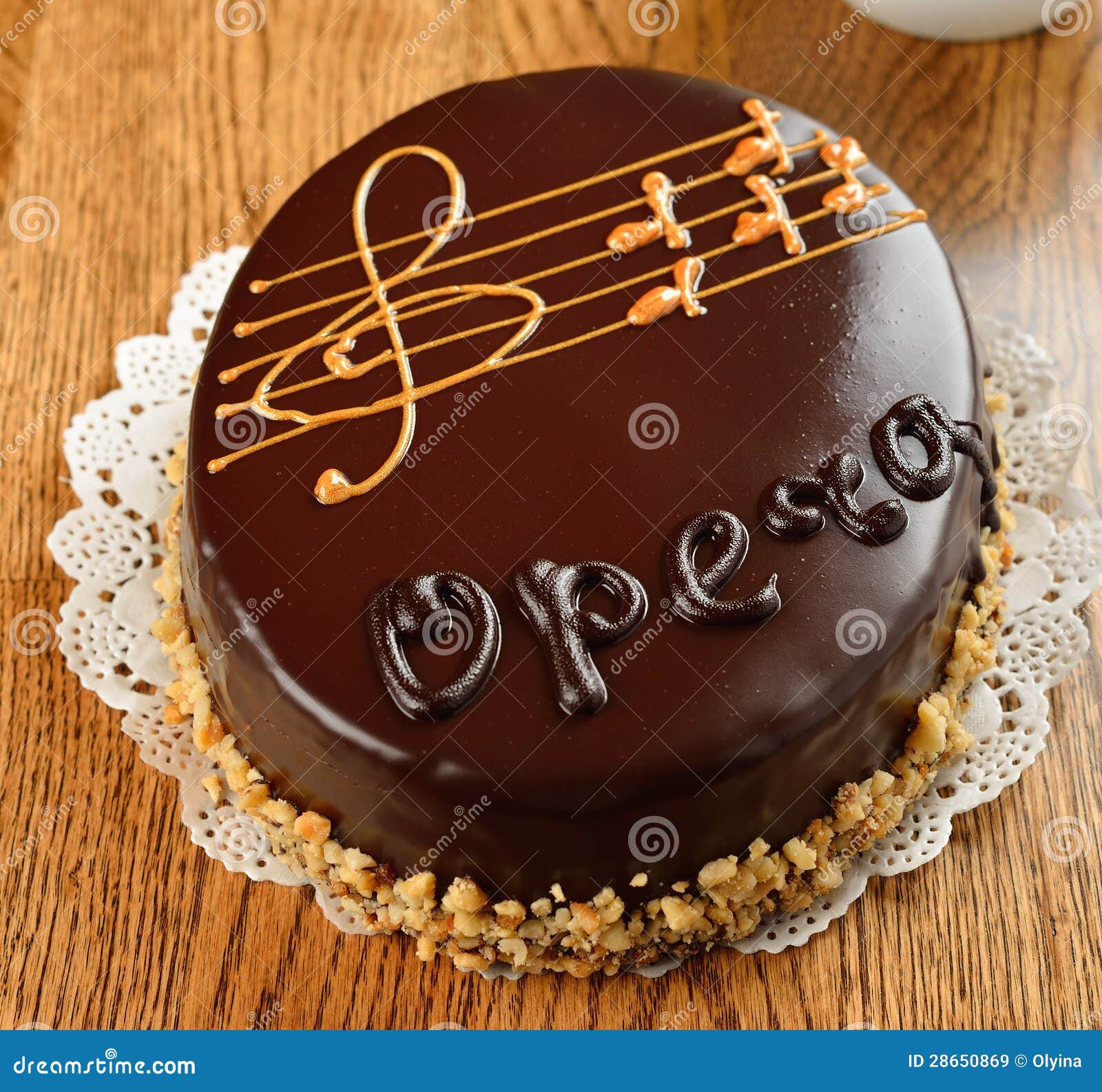 French opera cake stock image. Image of decorated, sweet - 28650869