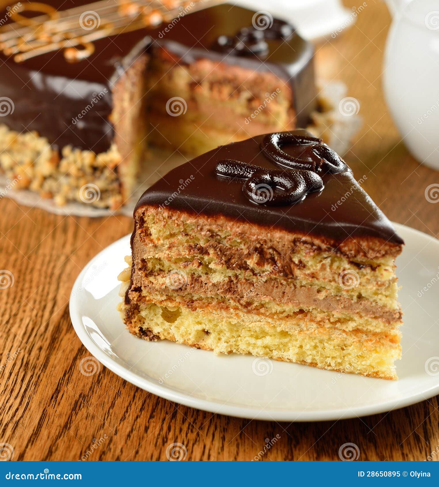 French opera cake stock image. Image of dessert, baking - 28650895