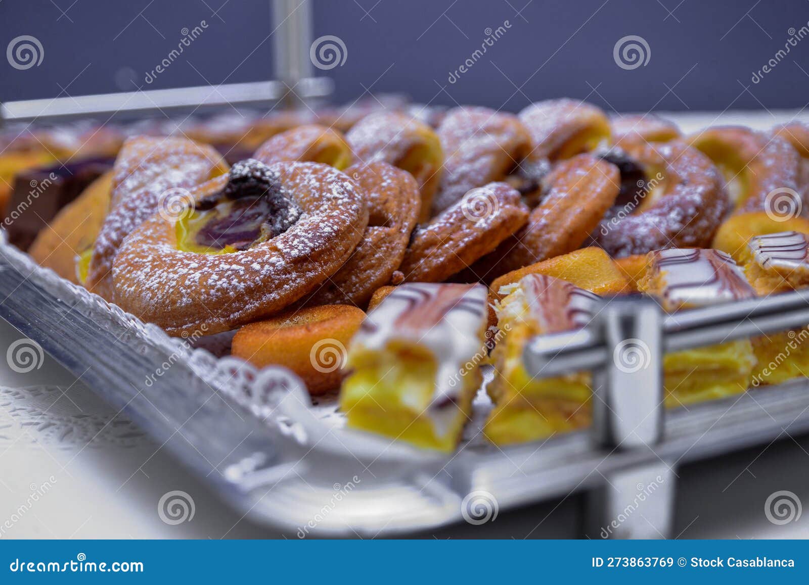 French Pastries on Display in Patisserie. Stock Image - Image of market ...