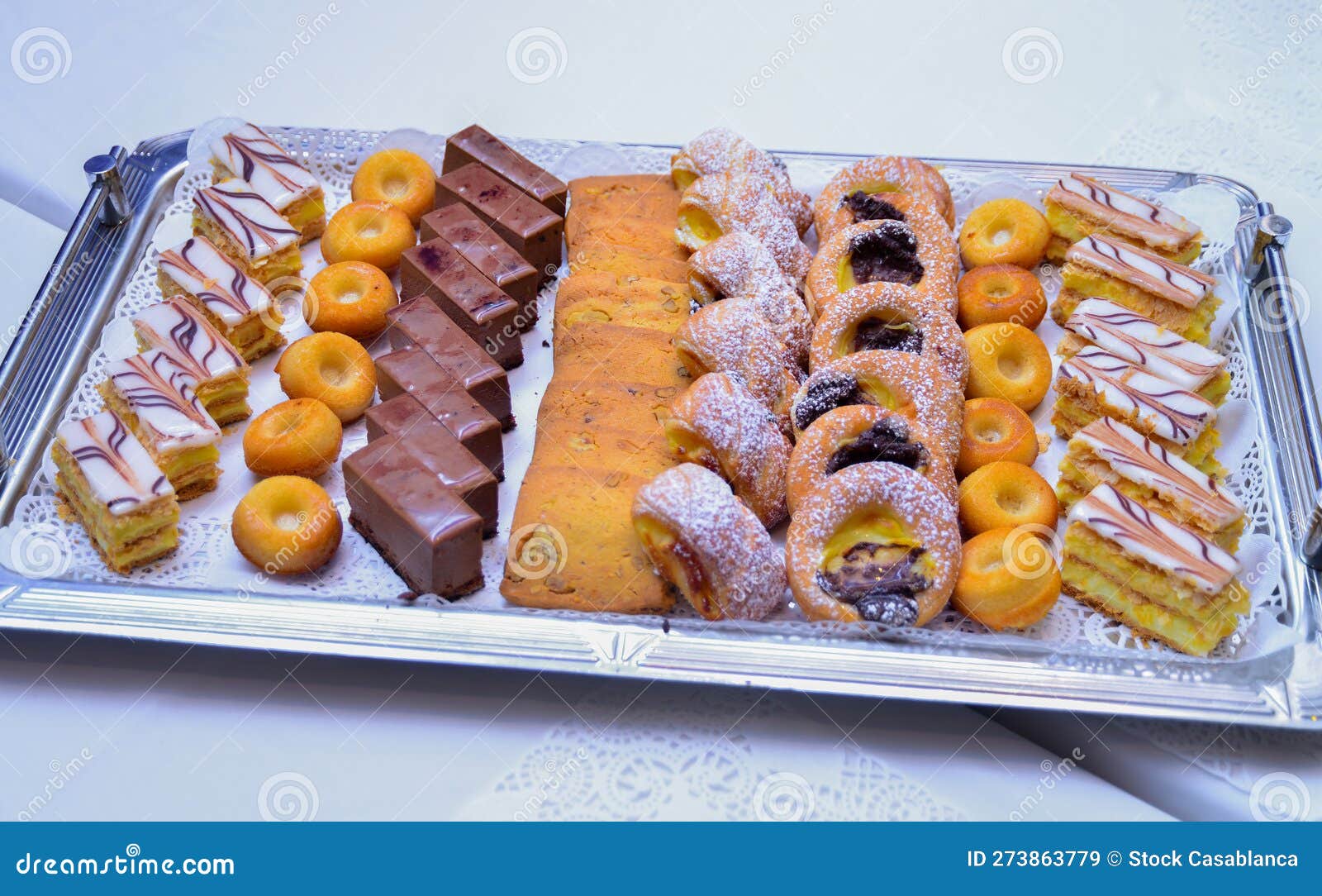 French Pastries on Display in Patisserie. Stock Image - Image of bakery ...