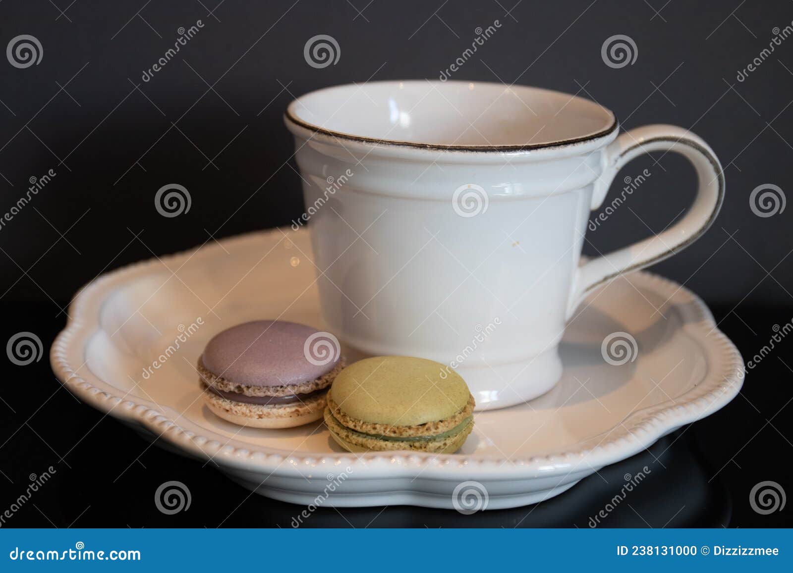 Macaron with a Cup of Coffee Stock Photo - Image of black, espresso ...