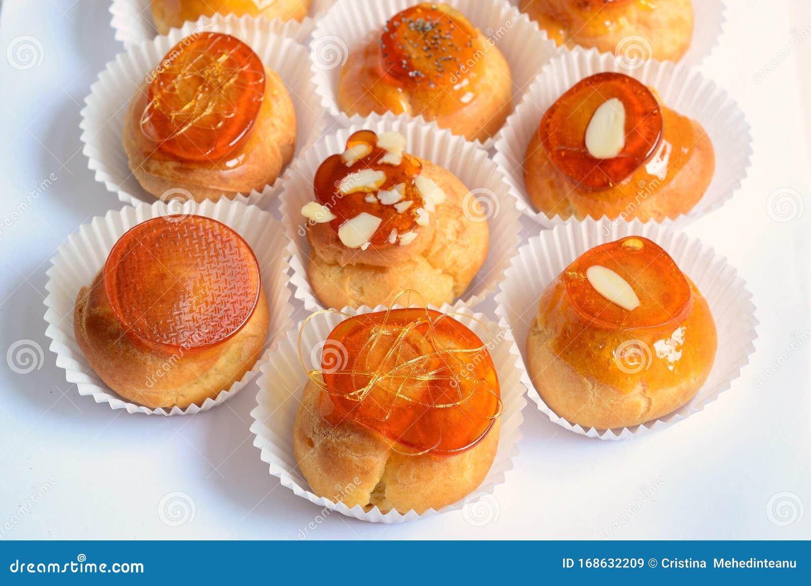 French pastry mini choux stock image. Image of snack - 168632209