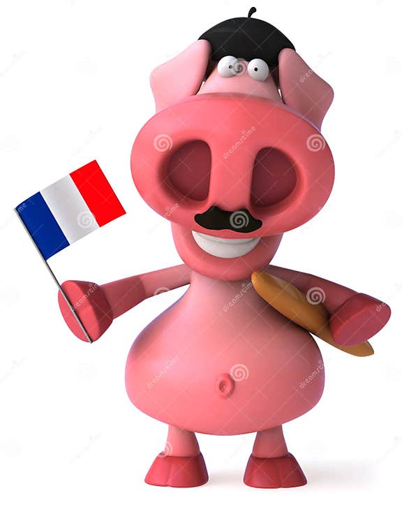 French pig stock illustration. Illustration of agriculture - 12600359