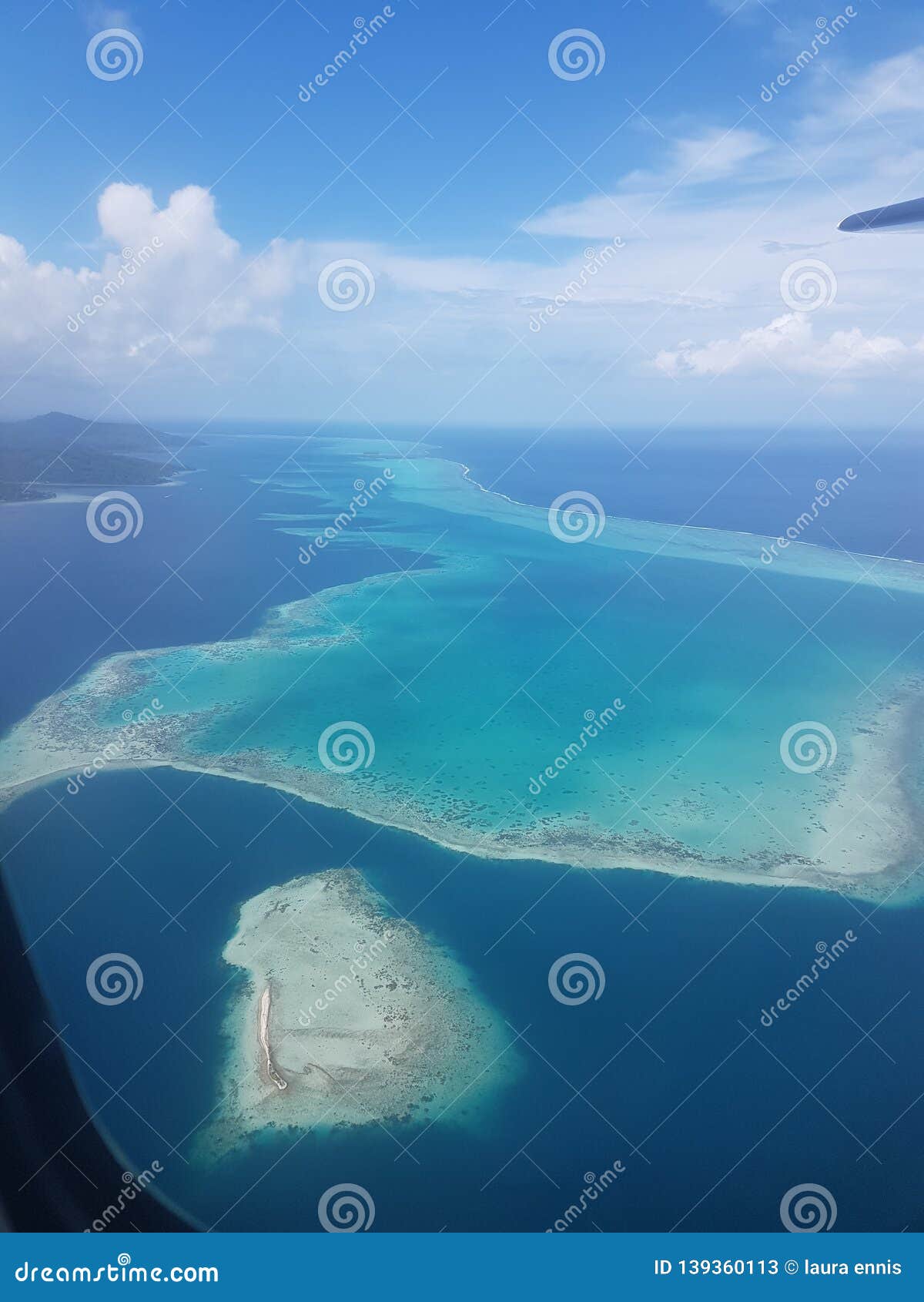 French Polynesia from Above Stock Image - Image of polynesia, french ...