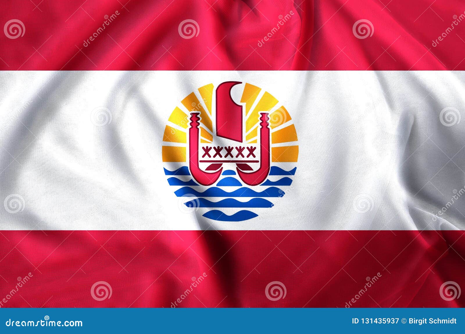 French Polynesia Flag Illustration Stock Illustration - Illustration of ...