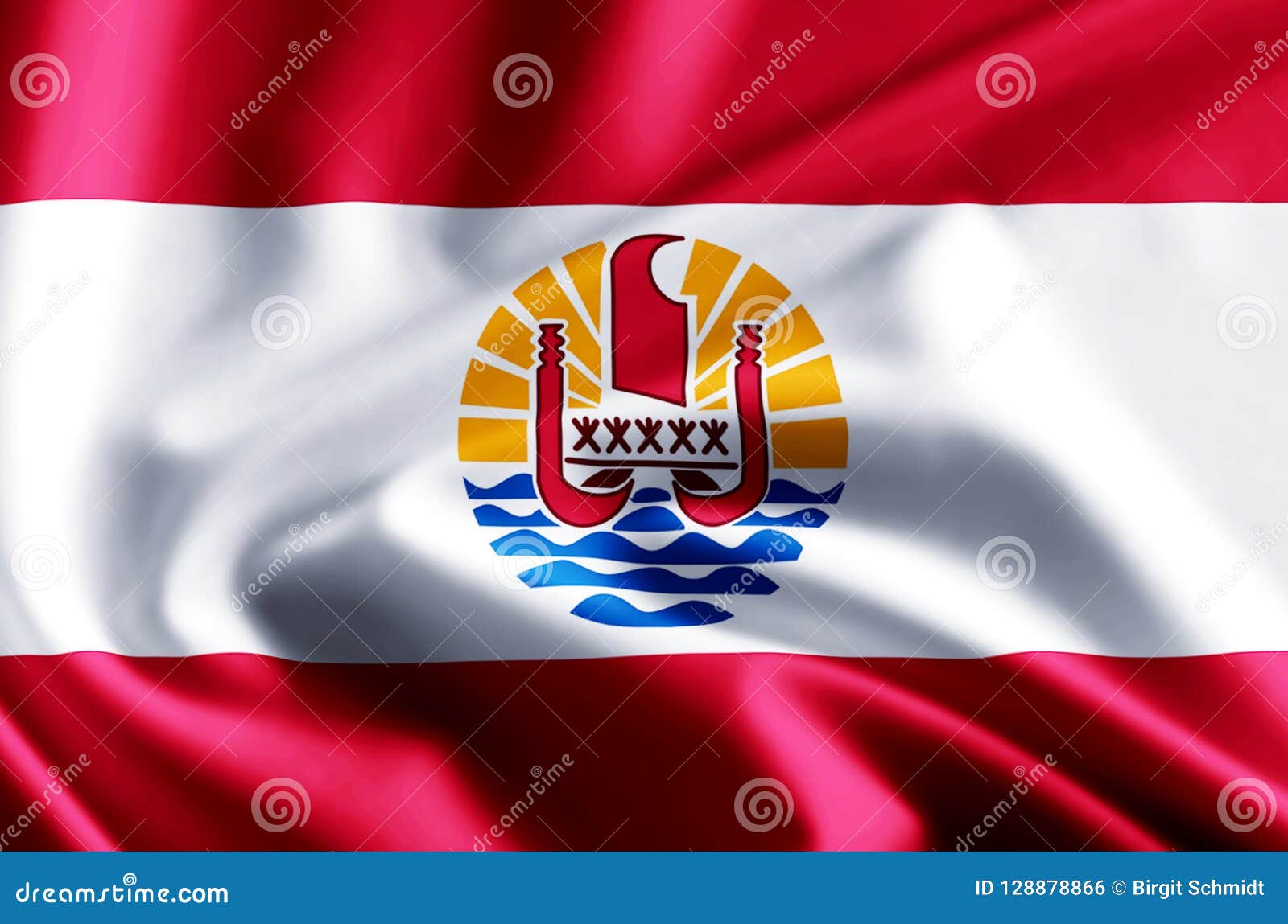 French Polynesia Flag Illustration Stock Illustration - Illustration of ...