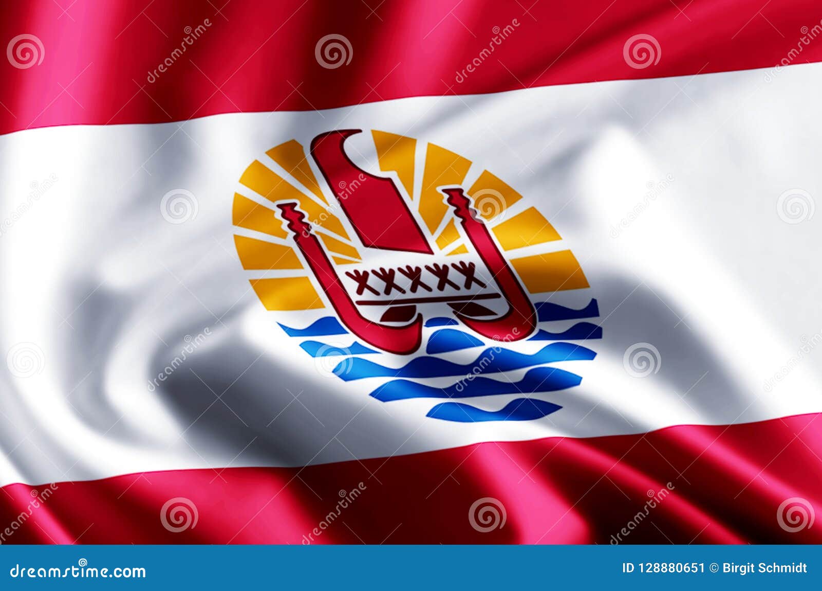 French Polynesia Flag Illustration Stock Illustration - Illustration of ...