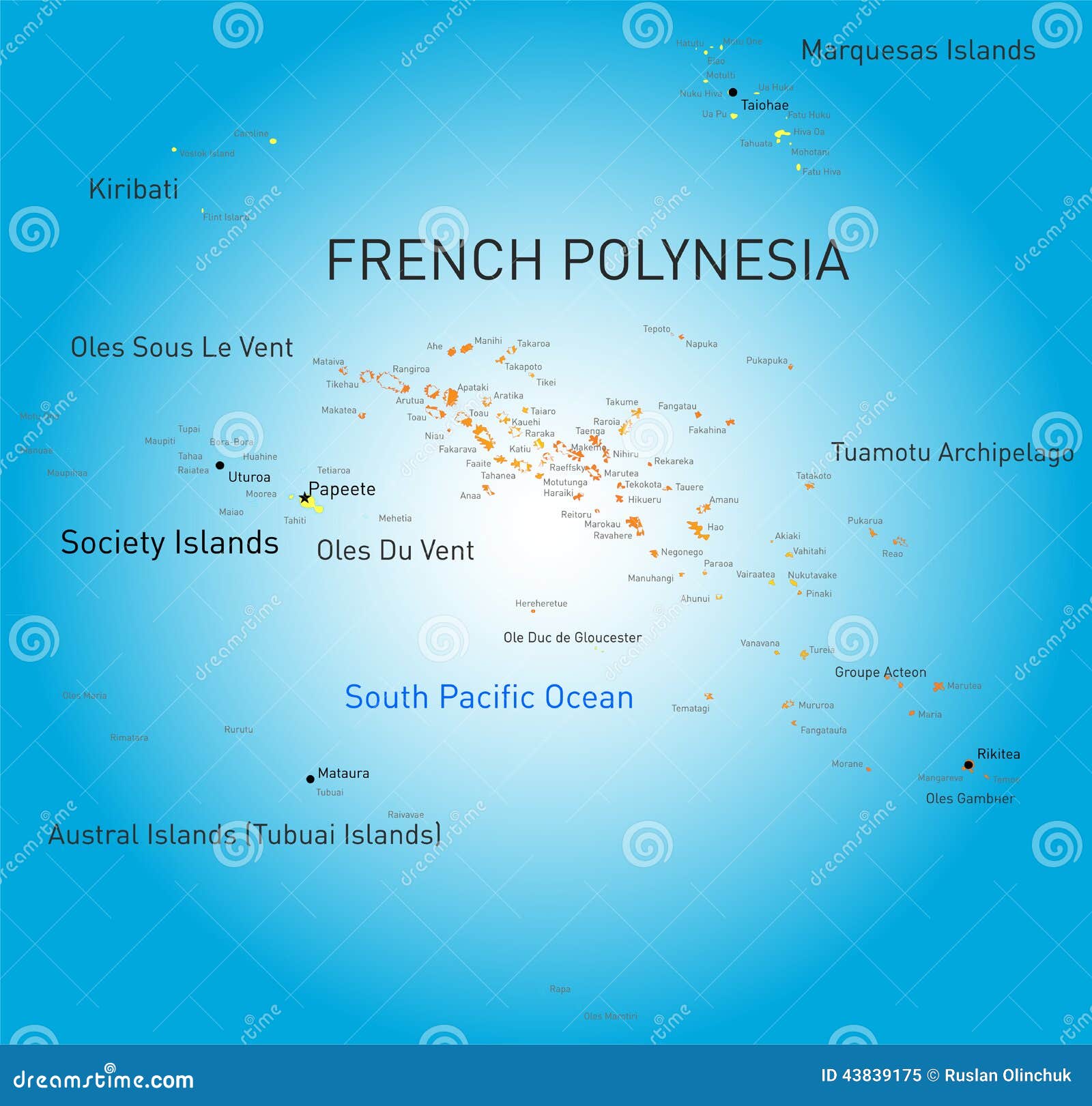 French Polynesia stock vector. Illustration of lagoon - 43839175