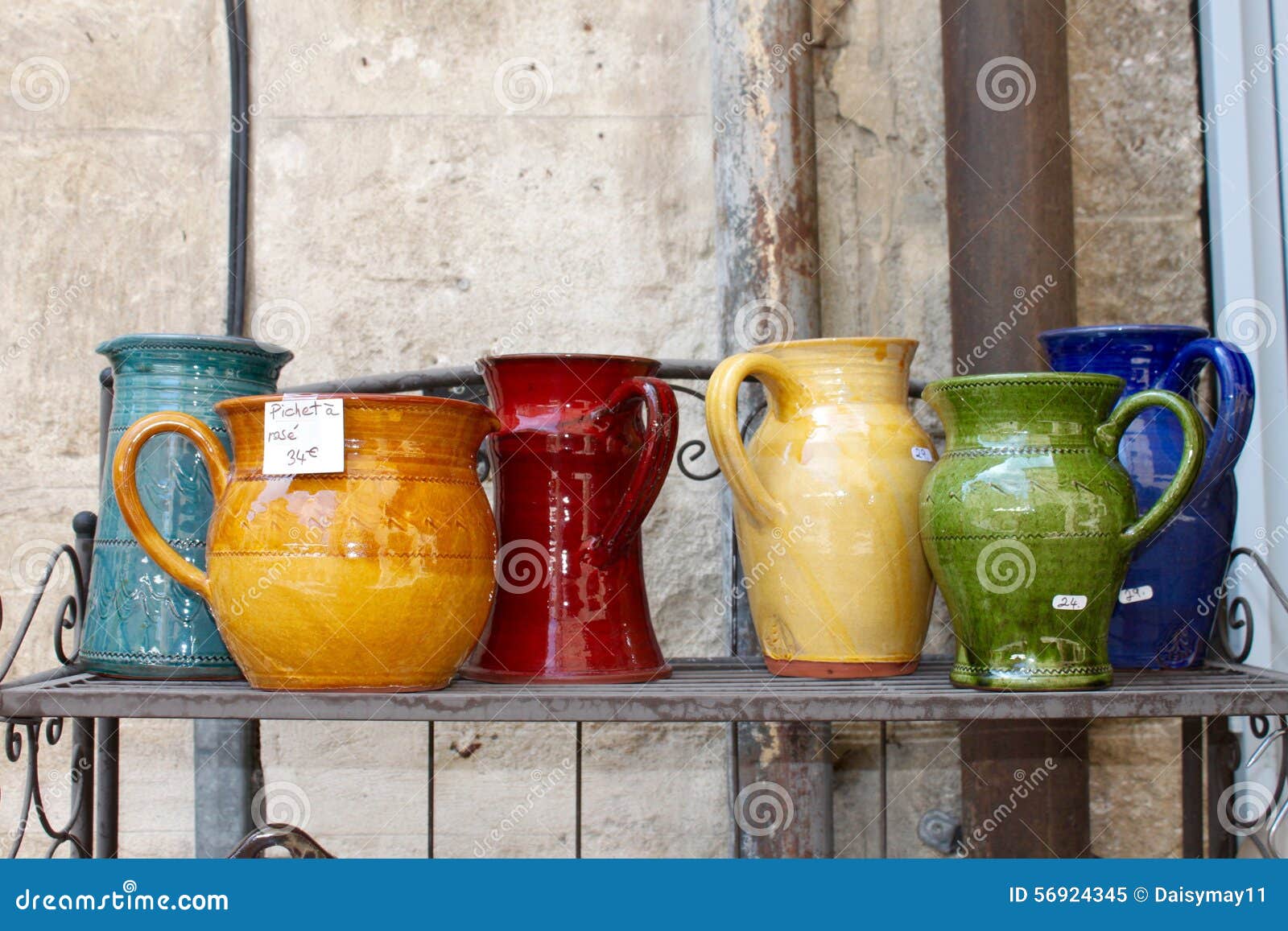 French Pottery Market Stall Editorial Image - Image of water, french ...