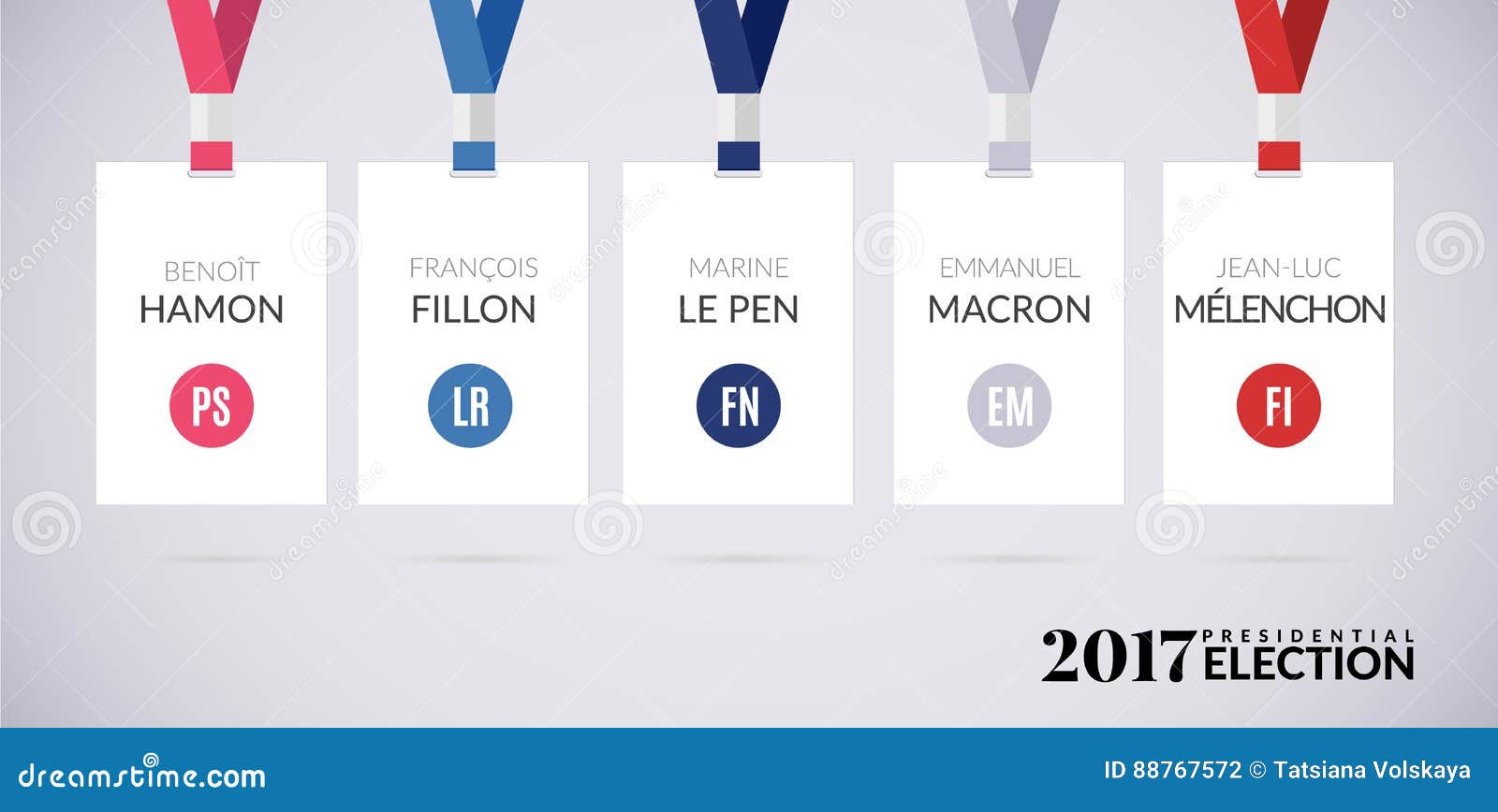 French Presidential Election 2017 Vector Illustration Stock Vector ...