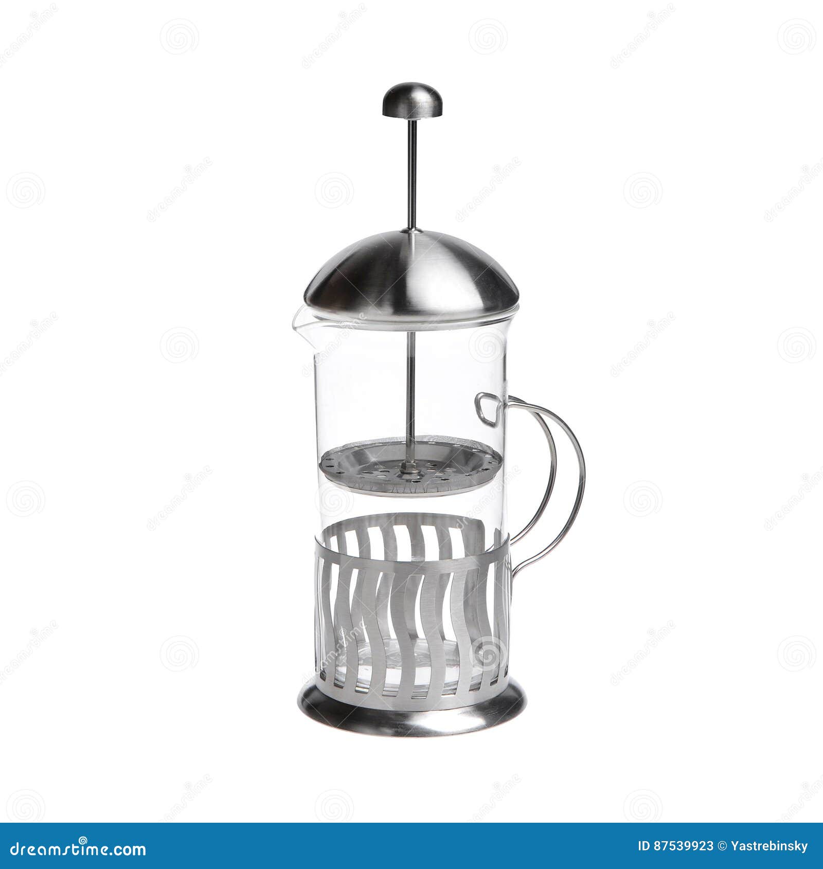 French Press Empty Isolated Stock Image - Image of press, equipment ...