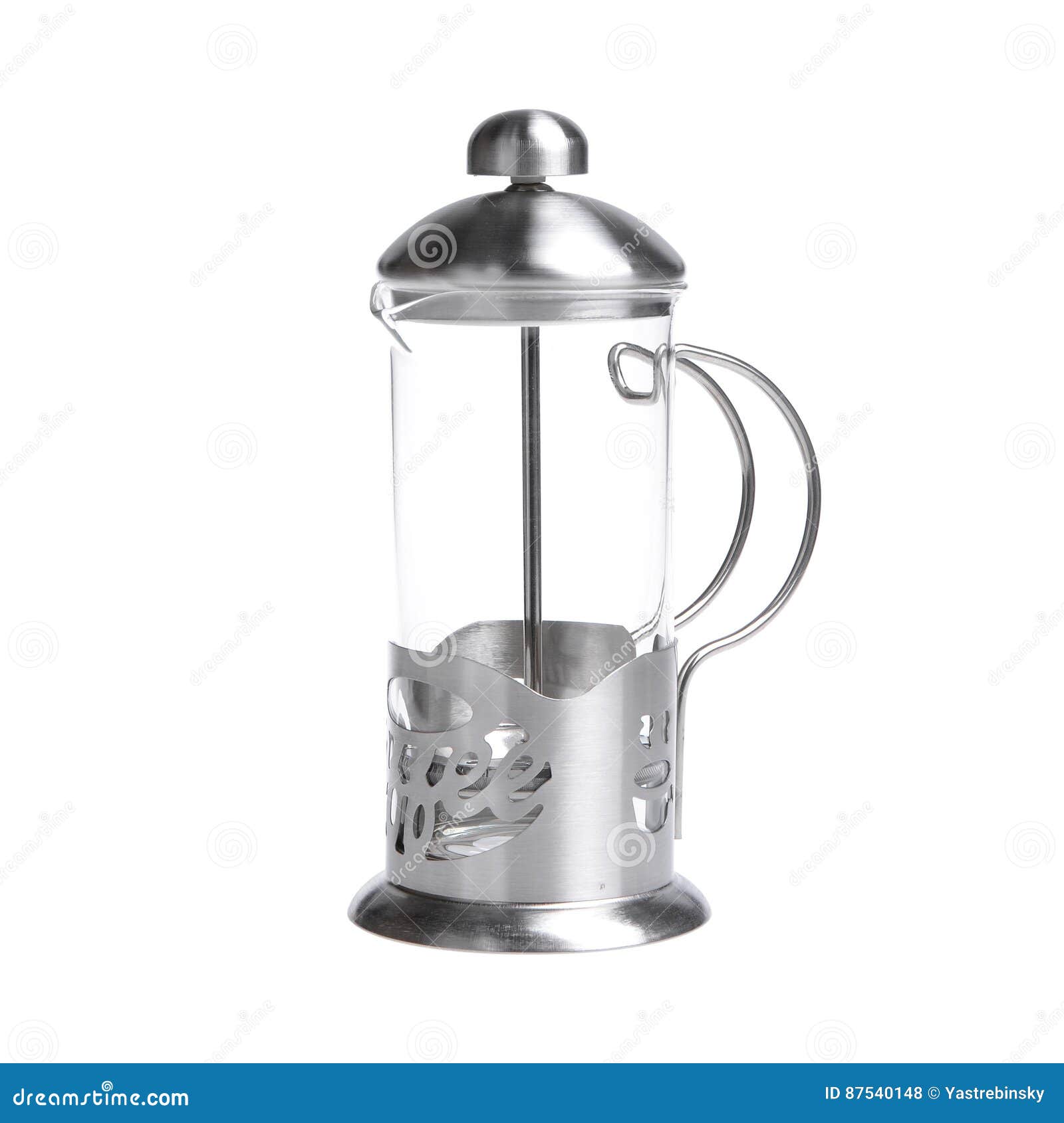French Press Empty Isolated Stock Photo - Image of clean, drink: 87540148