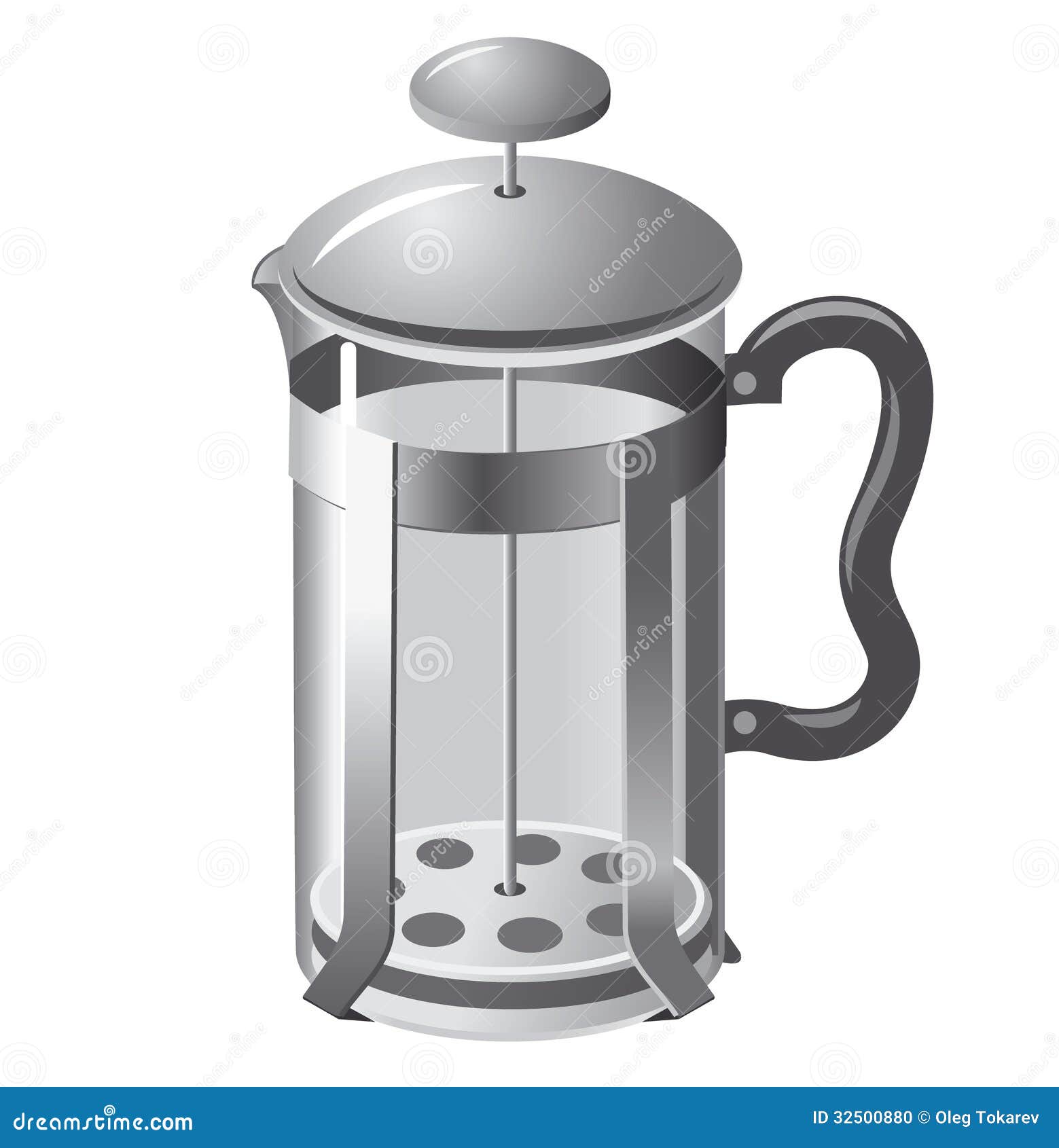 French press stock illustration. Illustration of metal - 32500880