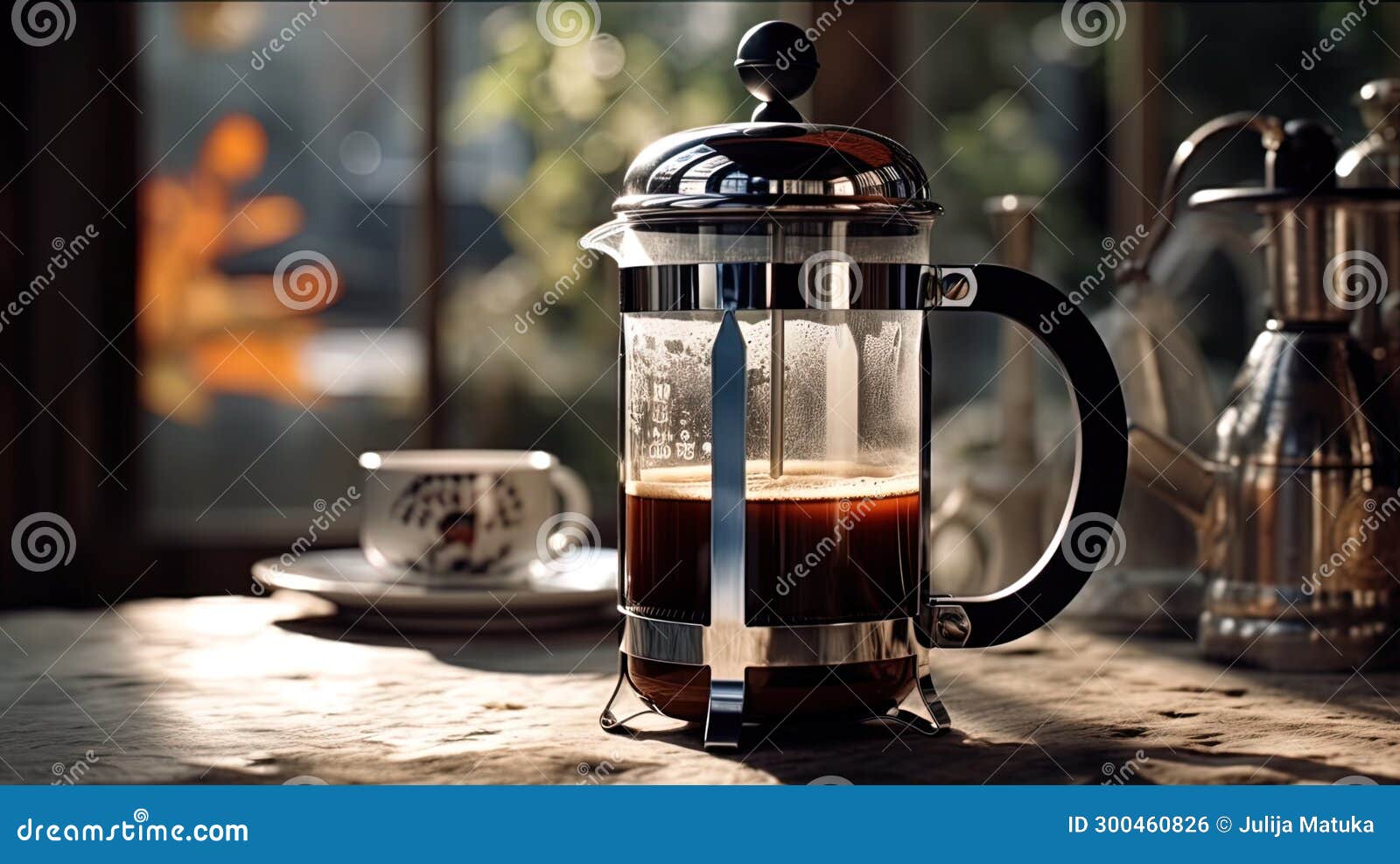 French Press: the Magic of Coffee Infusion Stock Illustration ...
