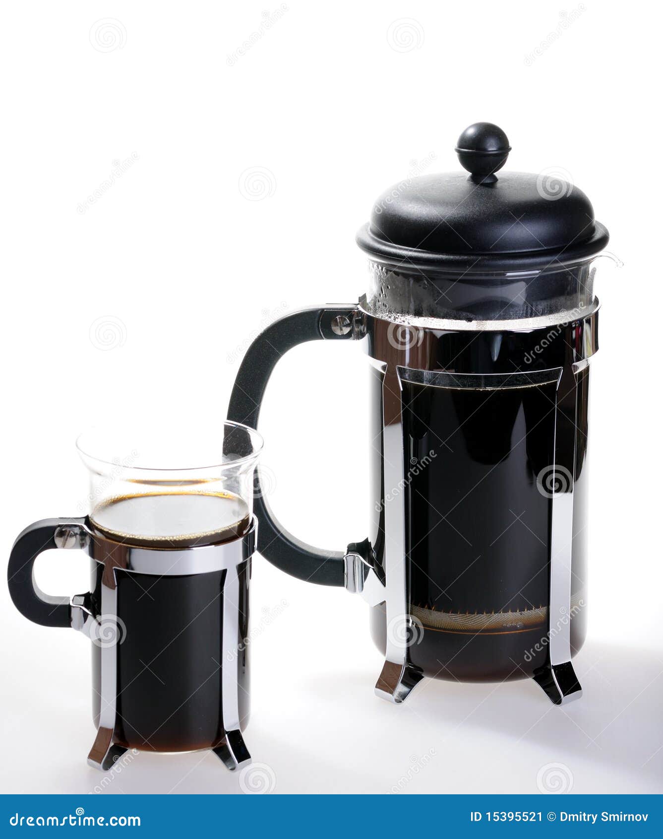 French press with mug stock image. Image of drink, stick - 15395521