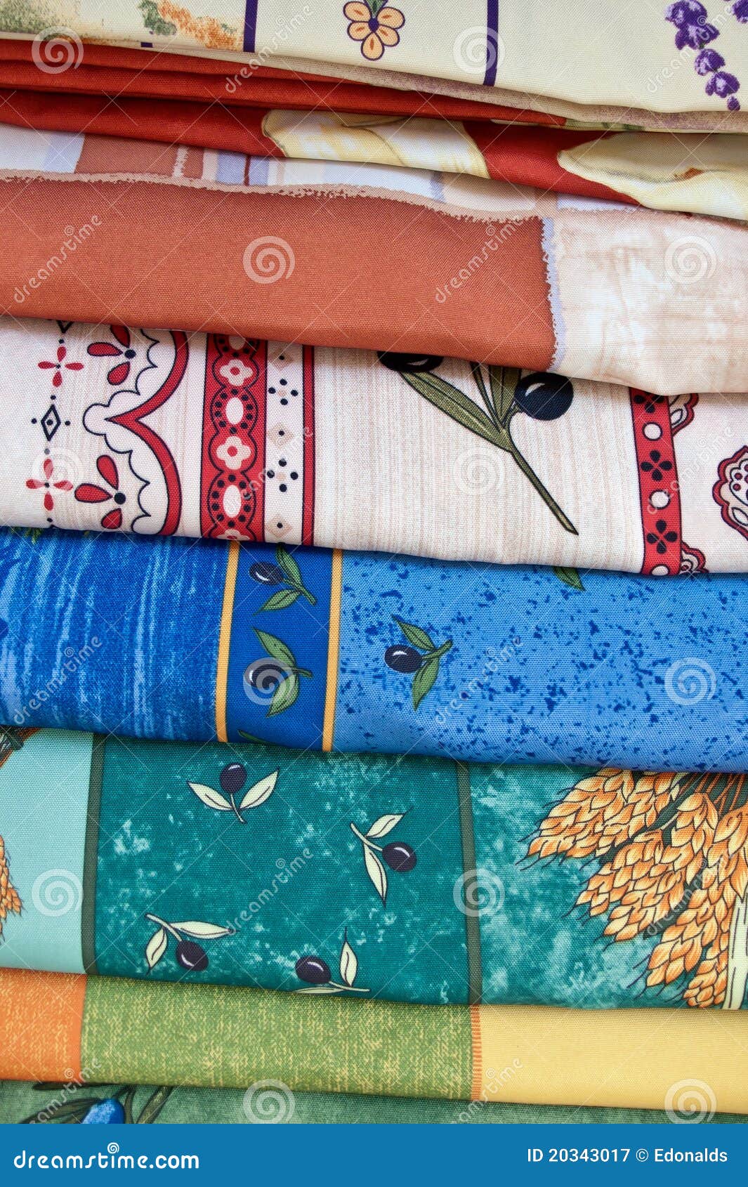 French Provencal Fabrics stock image. Image of green - 20343017