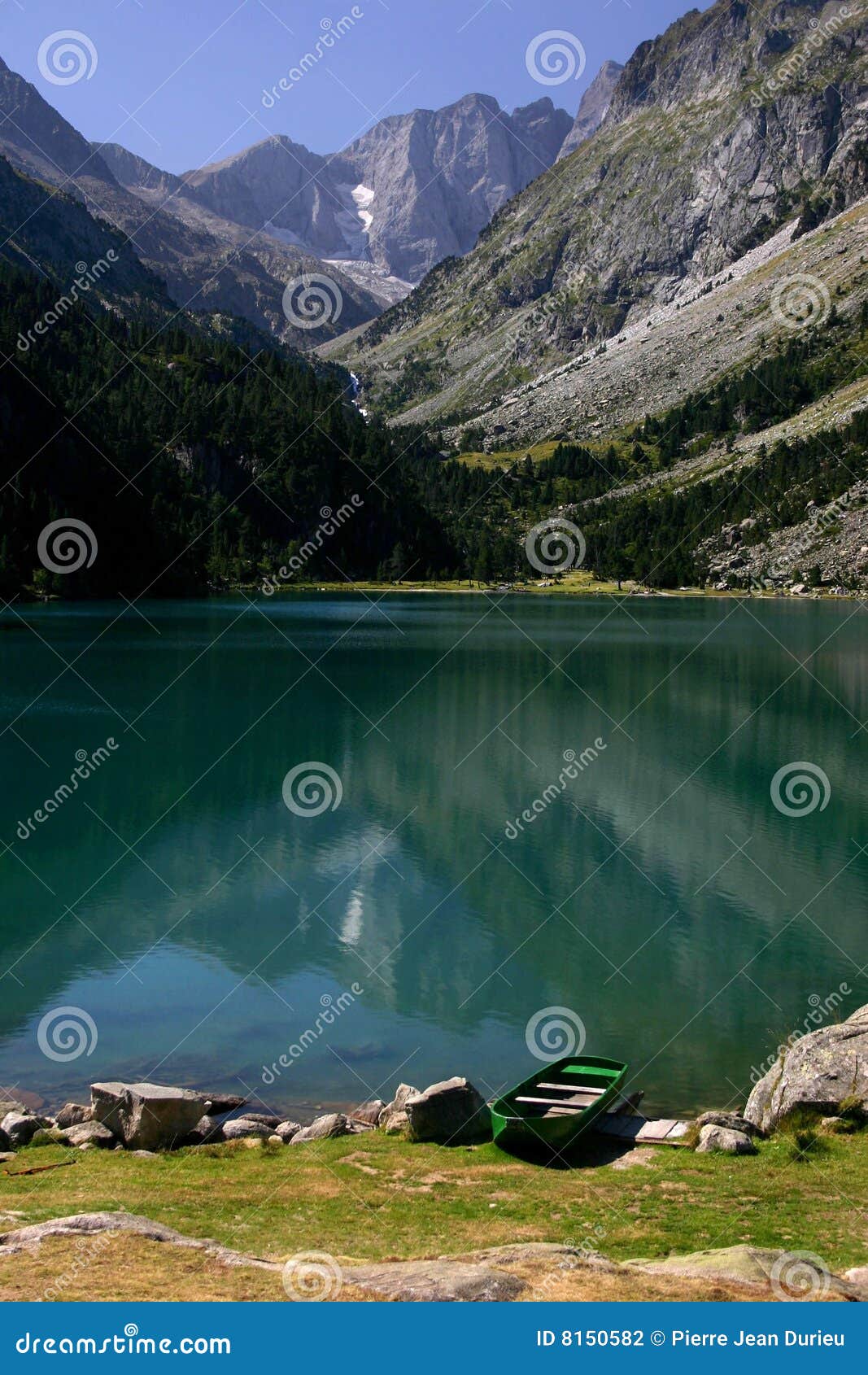 French Pyrenees Lake stock photo. Image of green, reflection - 8150582