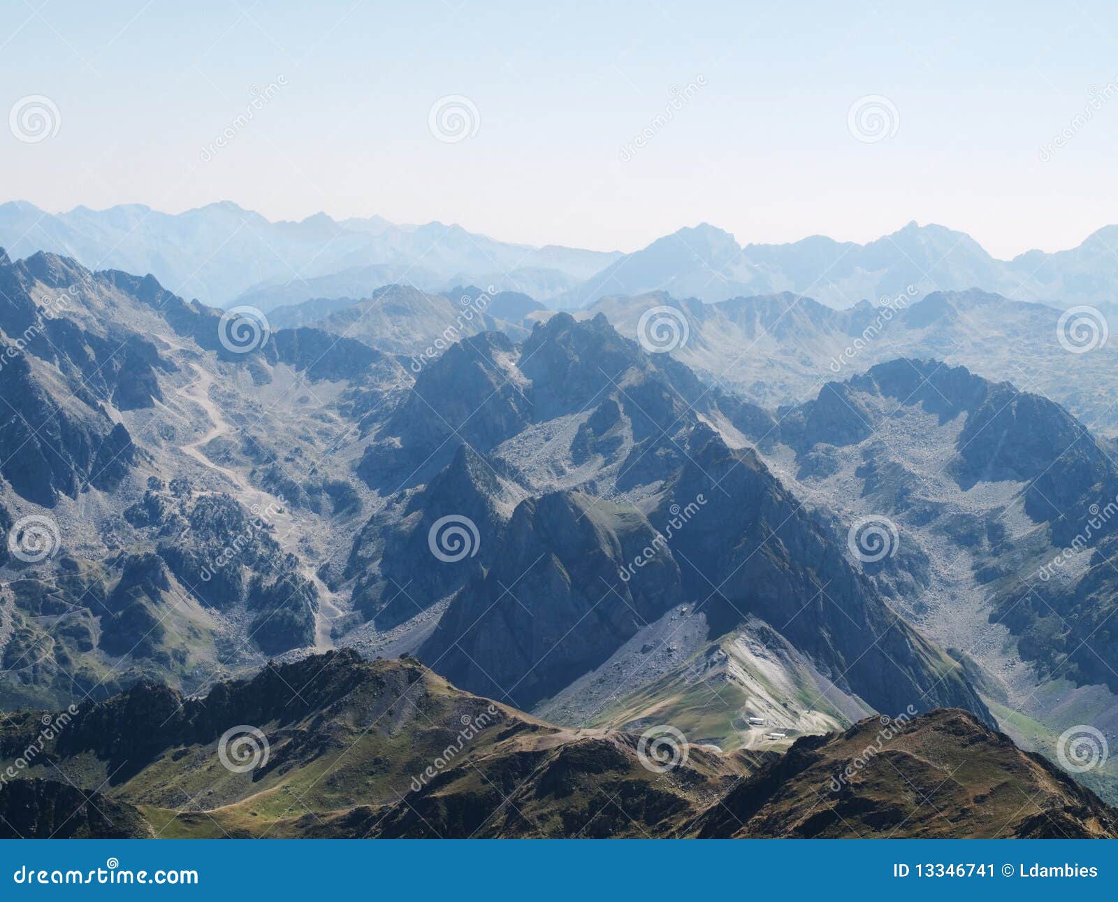 French Pyrenees Mountains Range Stock Image - Image of beautiful, range ...