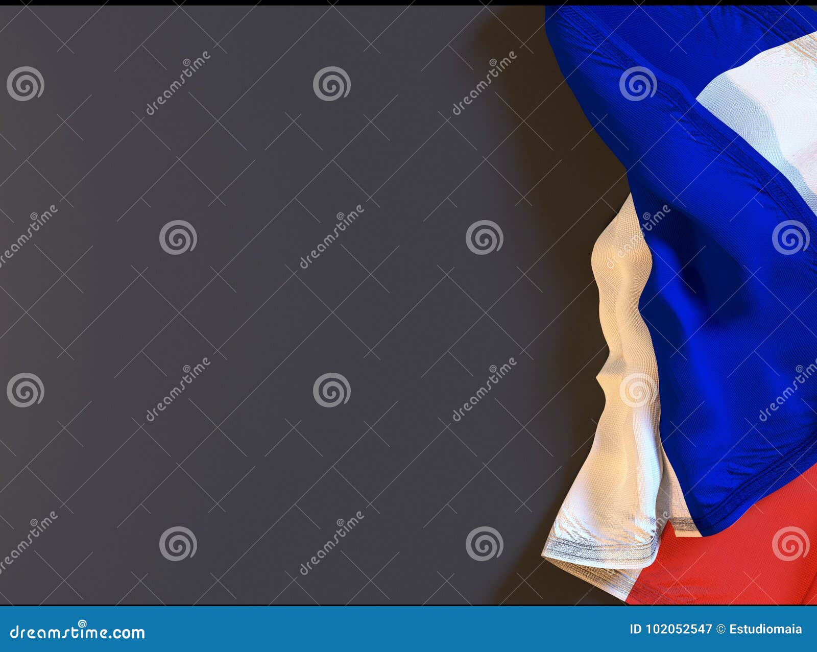 French Realistic Flag on Blackboard with Space for Text, 3d Render ...