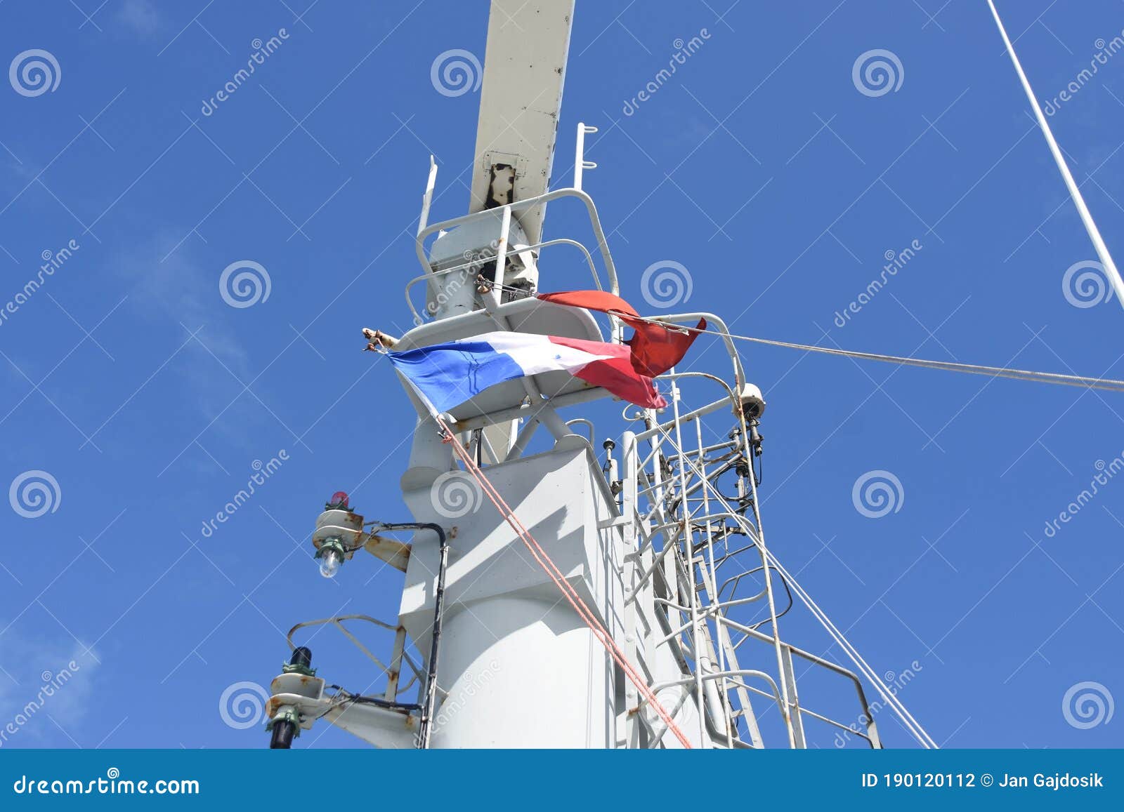 French and Red a Flag Represents Dangerous Goods Transported on the ...