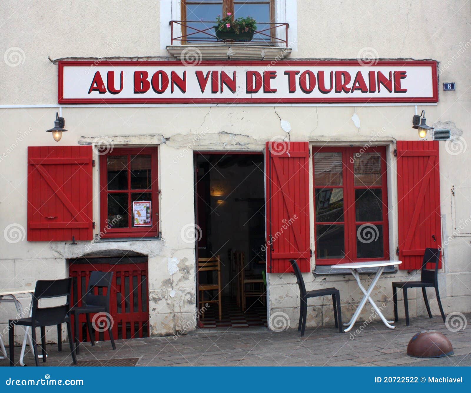 French Restaurant at Azay-le-Rideau Editorial Photography - Image of ...