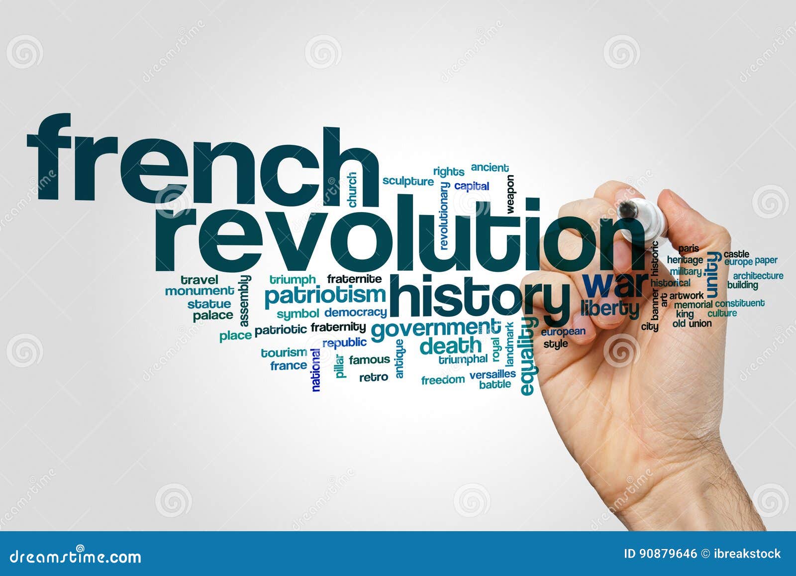 French Revolution Word Cloud Stock Photo - Image of architecture ...