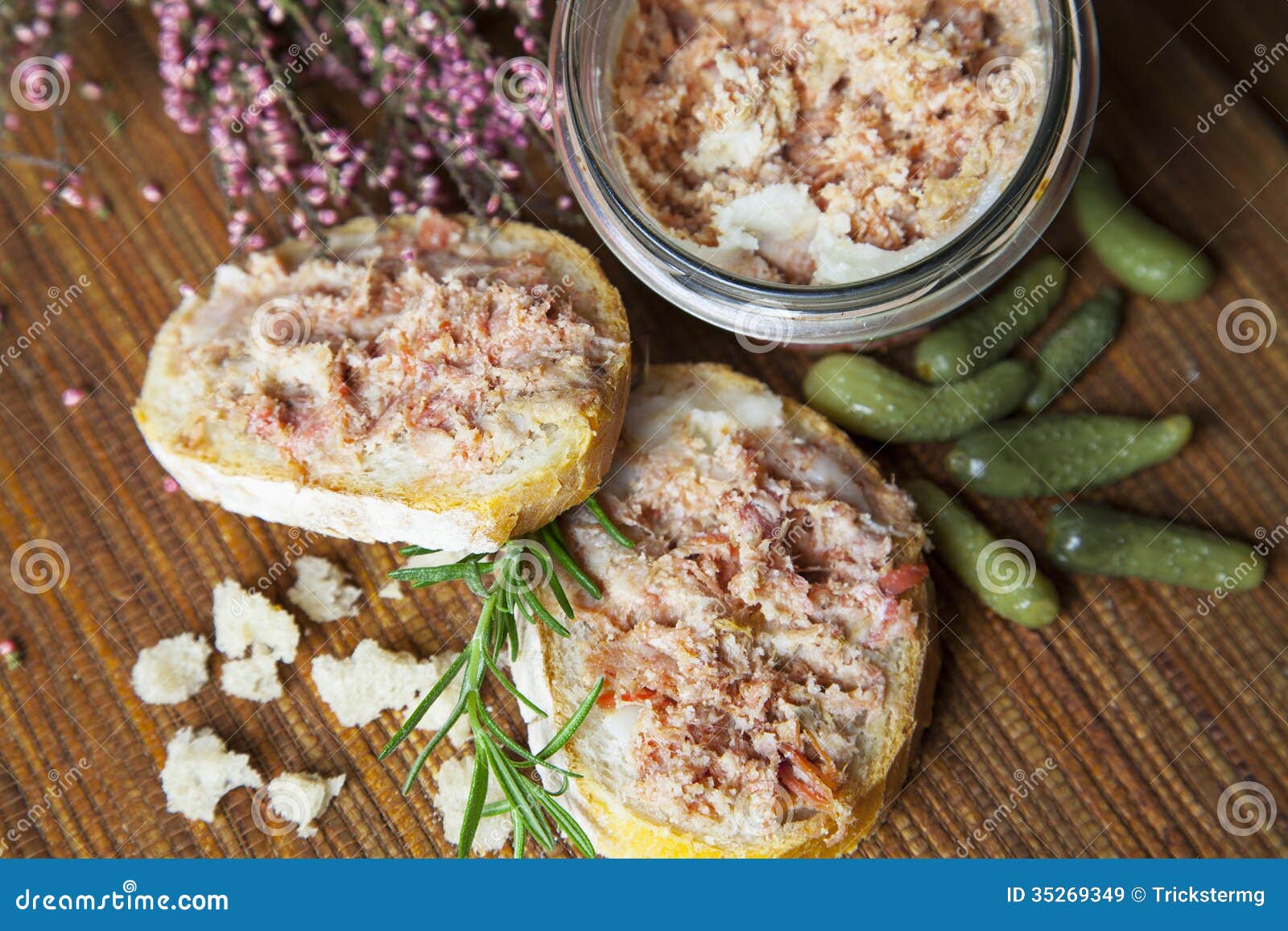 French rillettes stock image. Image of mini, pickles - 35269349