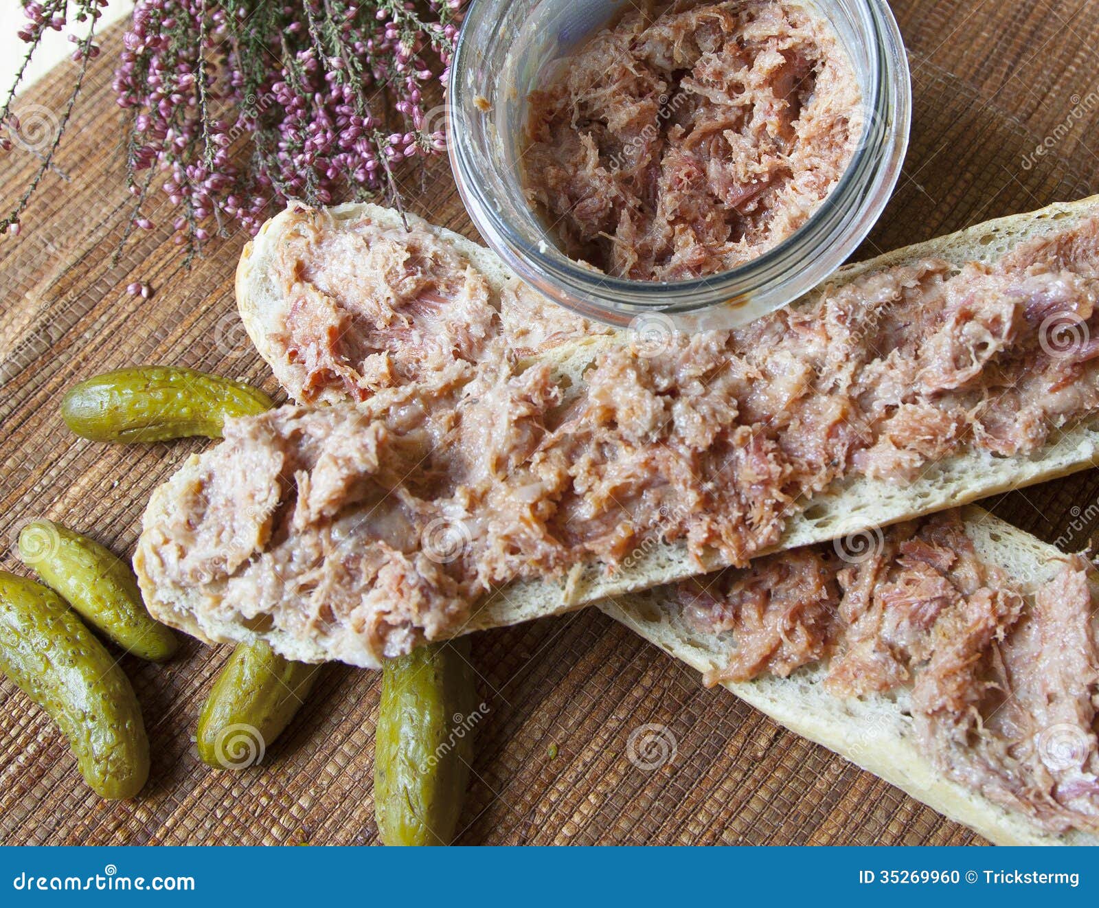 French rillettes 3 stock photo. Image of cucumbers, natural - 35269960