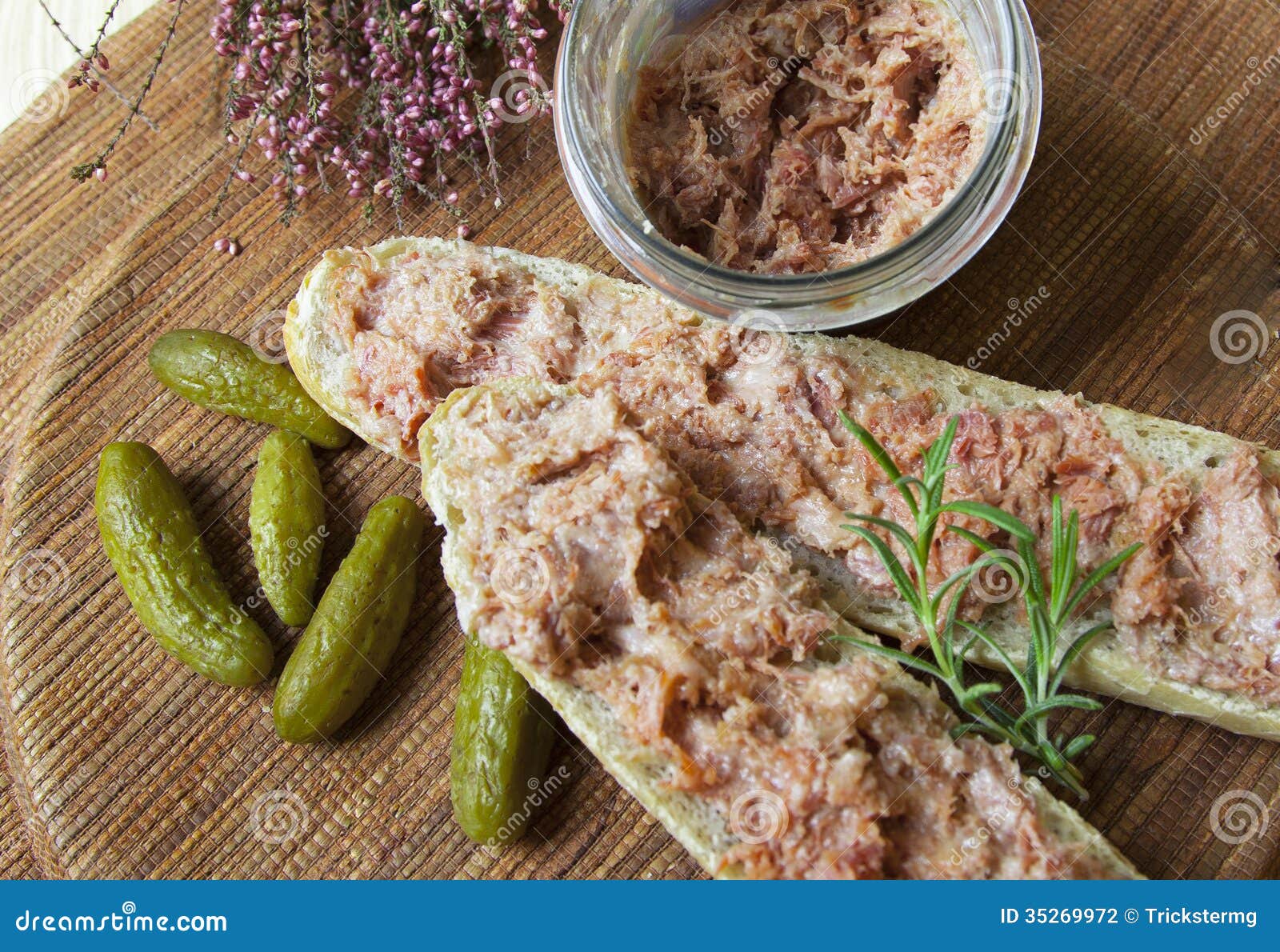 French rillettes 2 stock photo. Image of rosemary, natural - 35269972