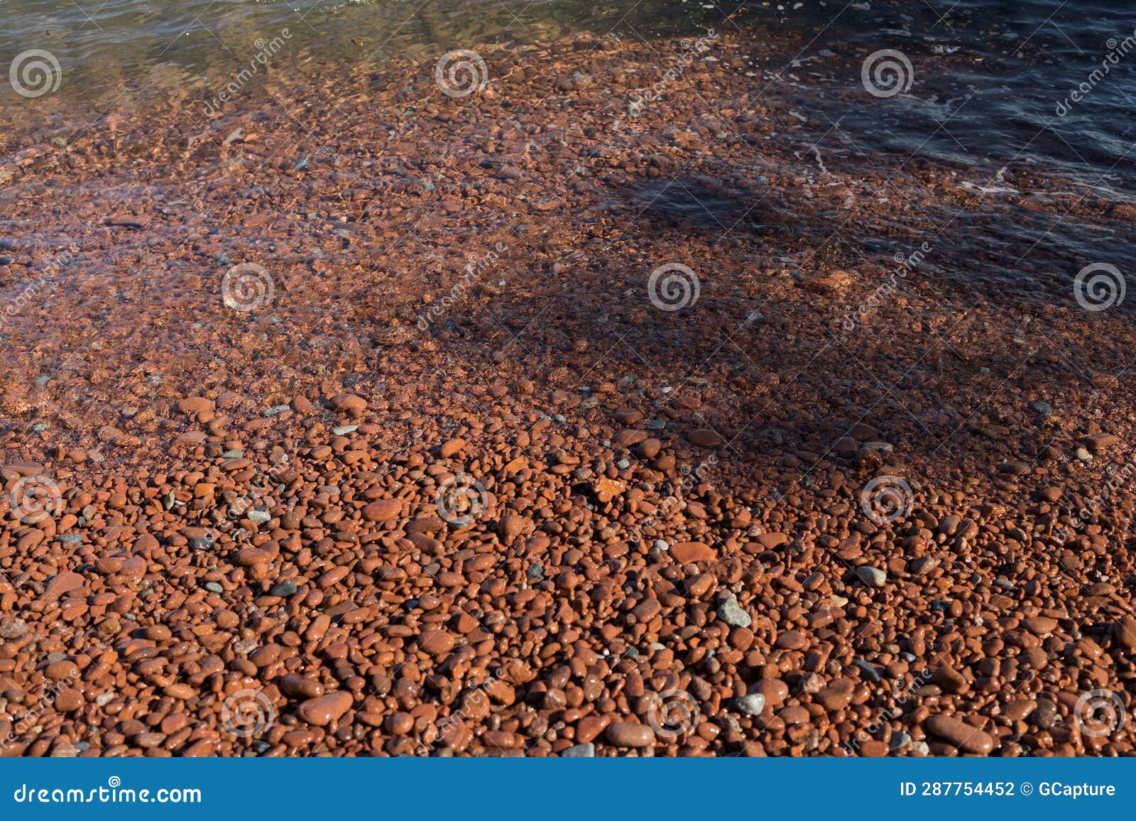 French Riviera Beach with Red Pebbles Stock Photo - Image of cote ...