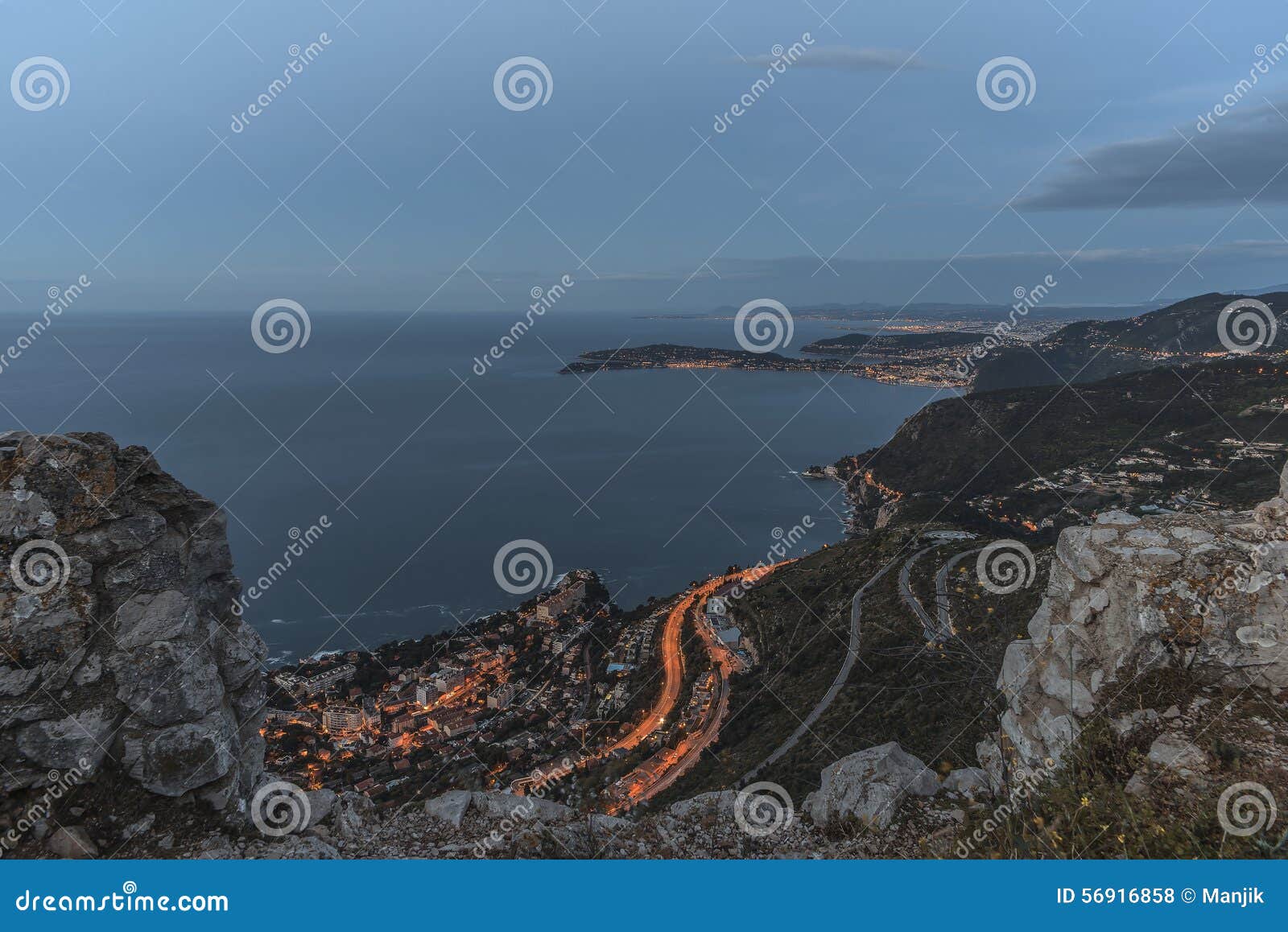 French Riviera coastline stock photo. Image of travel - 56916858