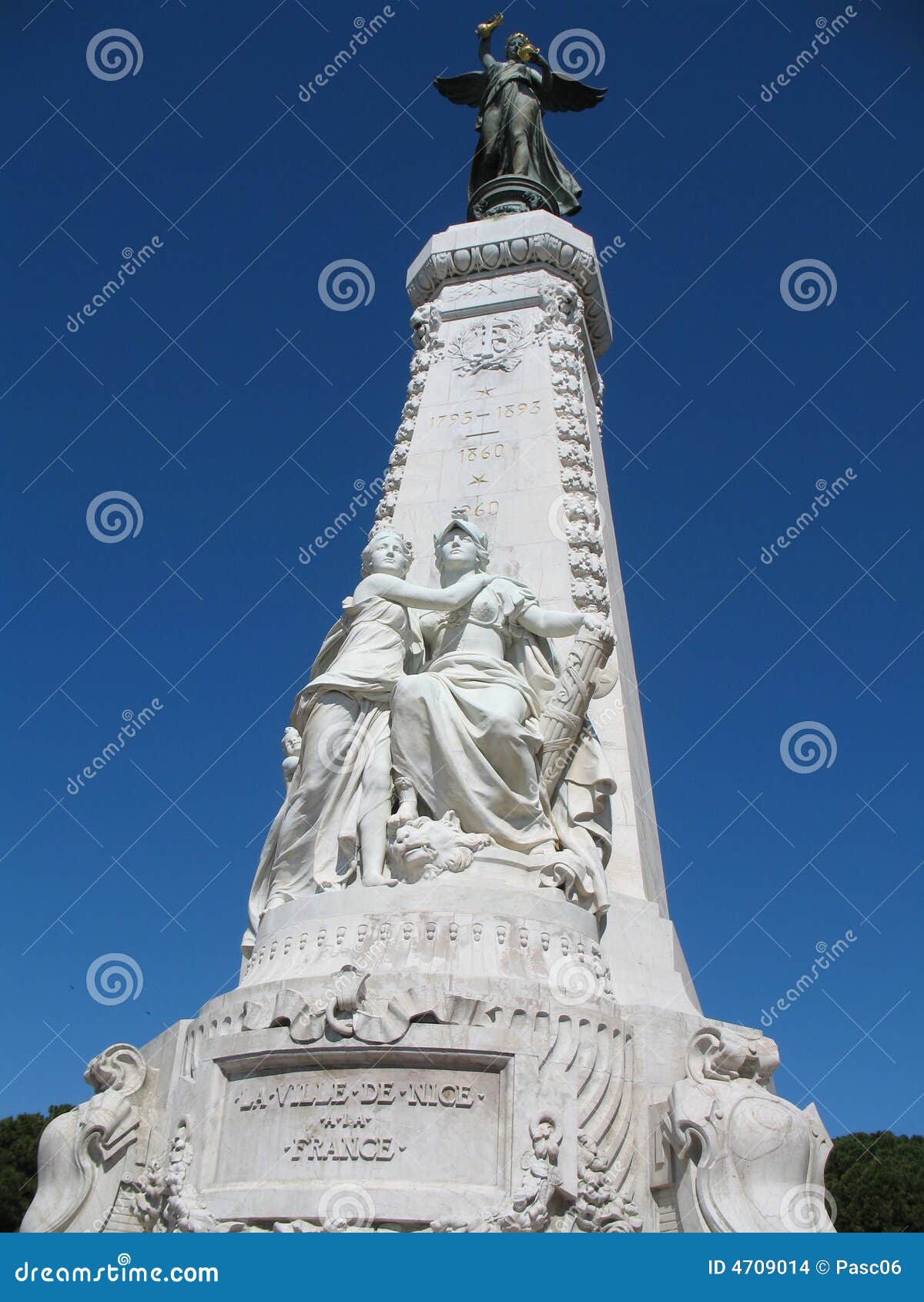 French Riviera Monument in Nic Stock Photo - Image of mediterranean ...