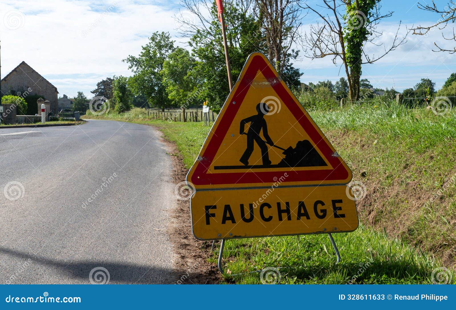French Road Sign And Bollard Royalty-Free Stock Photo | CartoonDealer ...