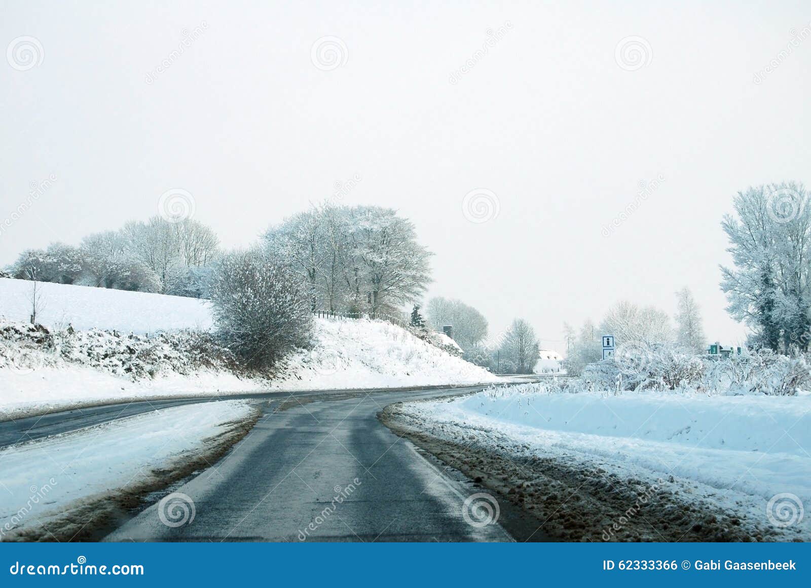 French road snow landscape stock photo. Image of french - 62333366