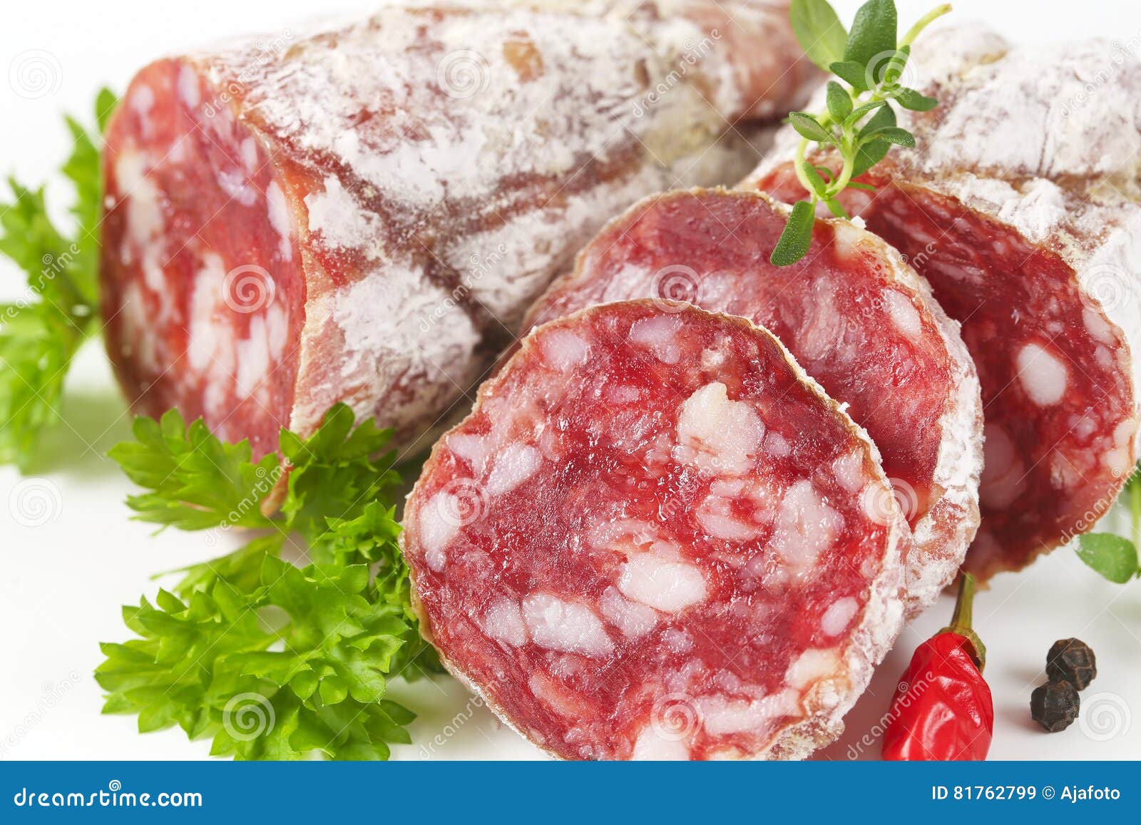 French Saucisson Sec stock image. Image of cured, sausage - 81762799