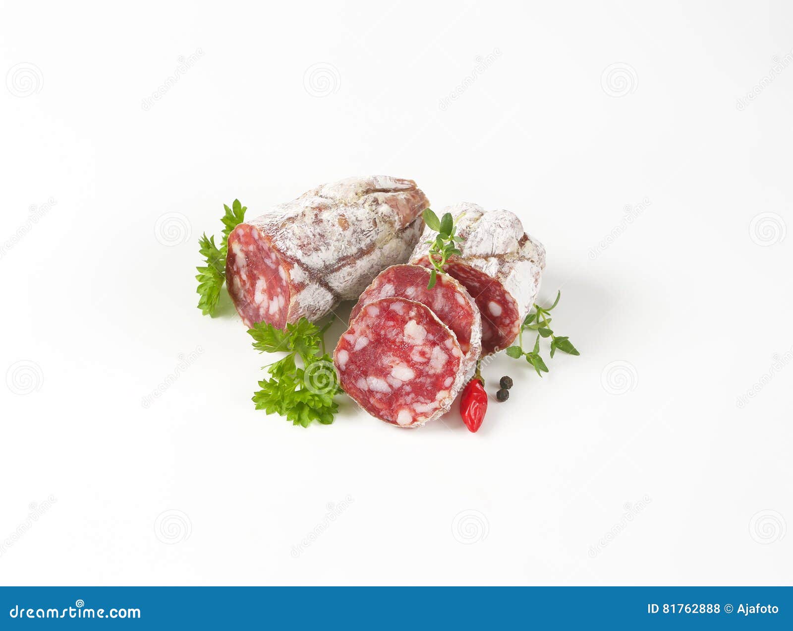French Saucisson Sec stock photo. Image of food, gourmet - 81762888