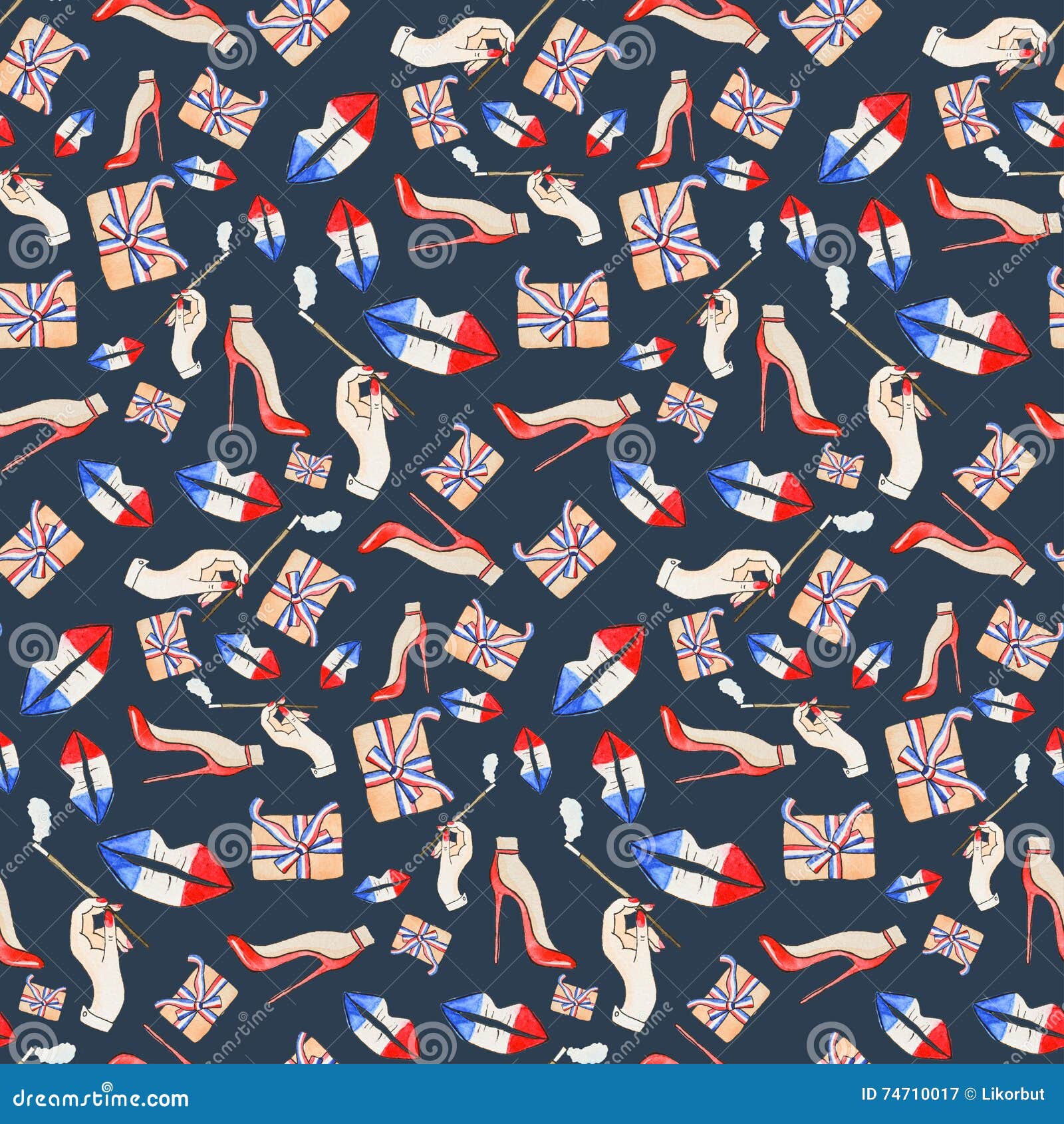 French seamless pattern stock illustration. Illustration of modern ...