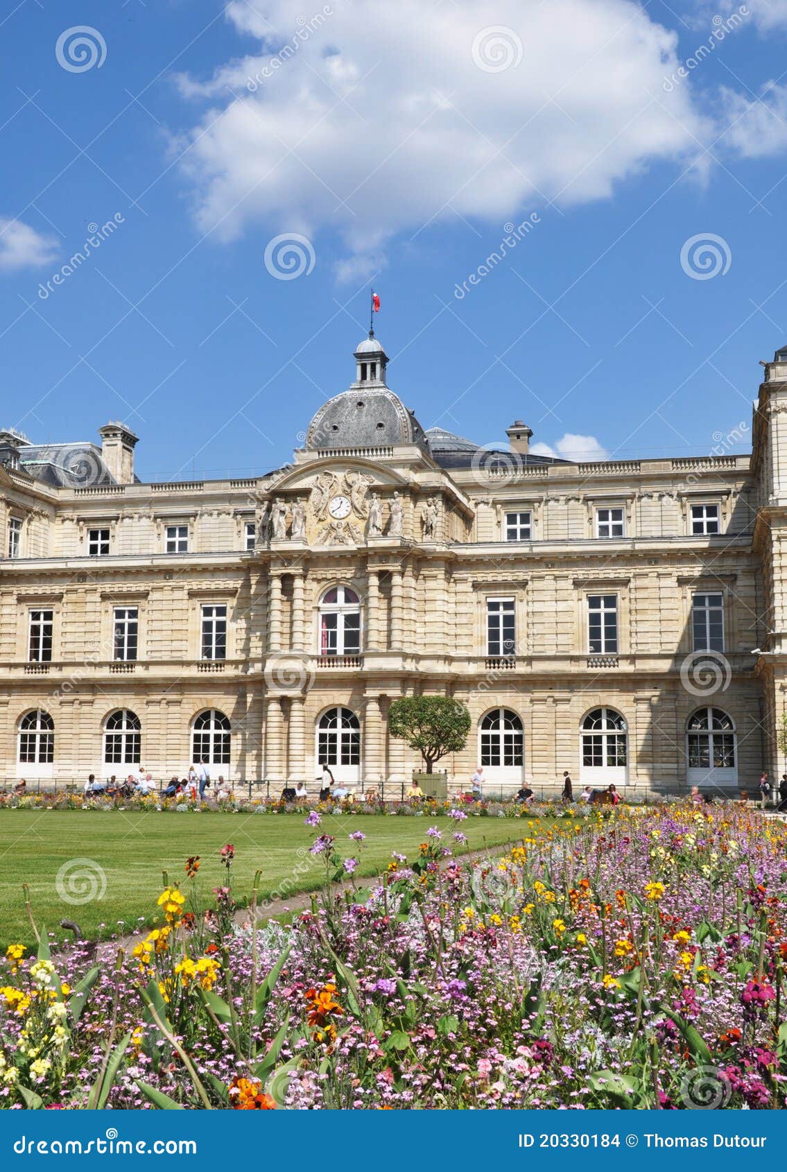 The French senate in Paris editorial stock image. Image of clock - 20330184
