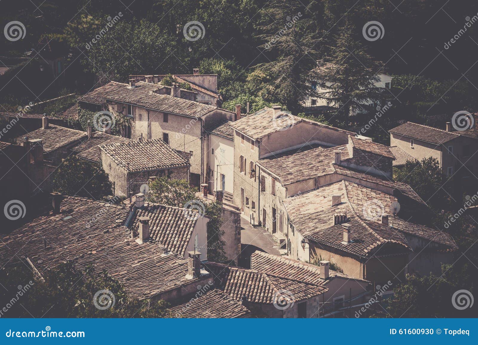 French Small Town View from Above Stock Photo - Image of nature, scene ...