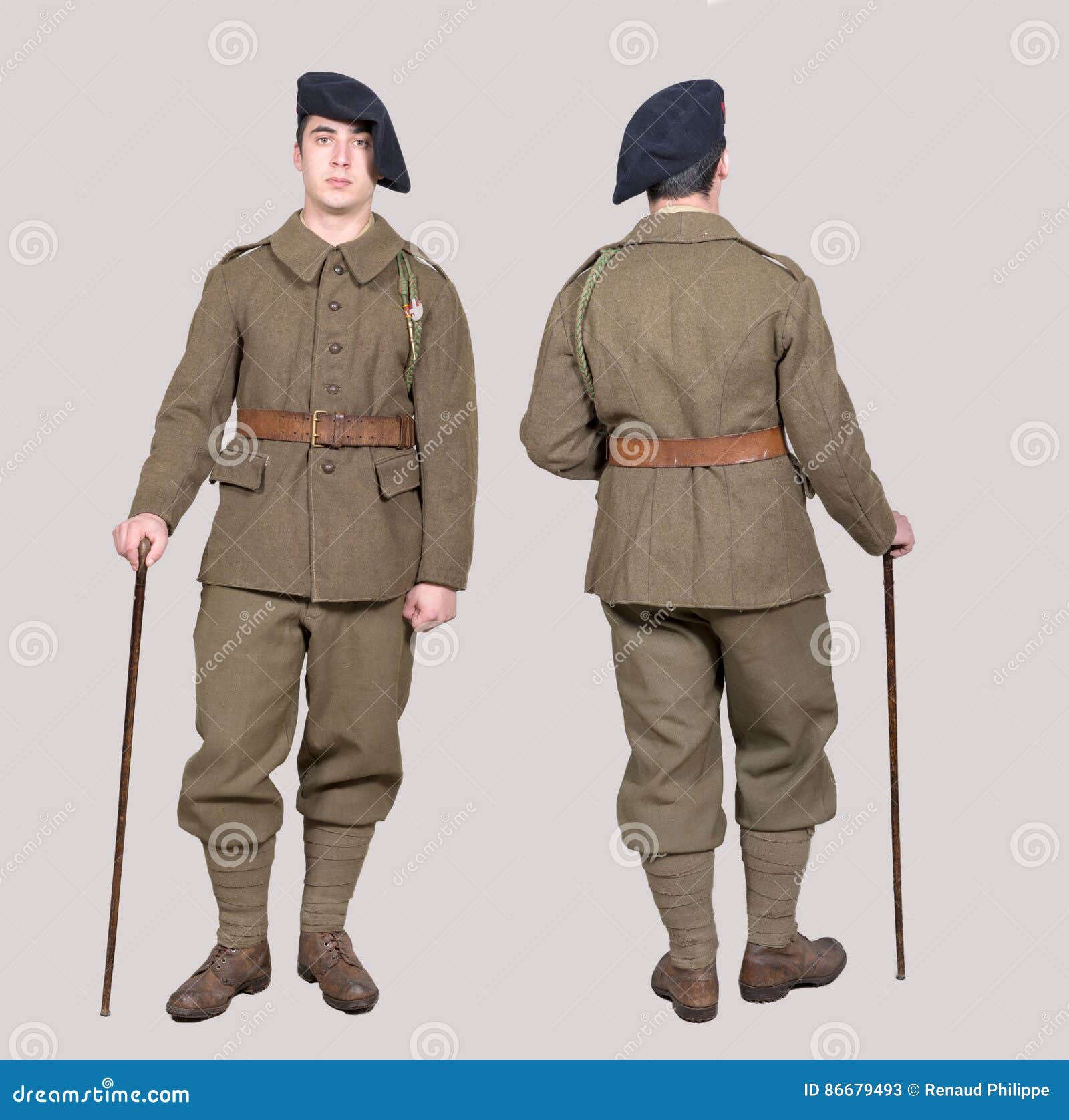 French Soldier in 1940`s Uniform Stock Image - Image of military ...