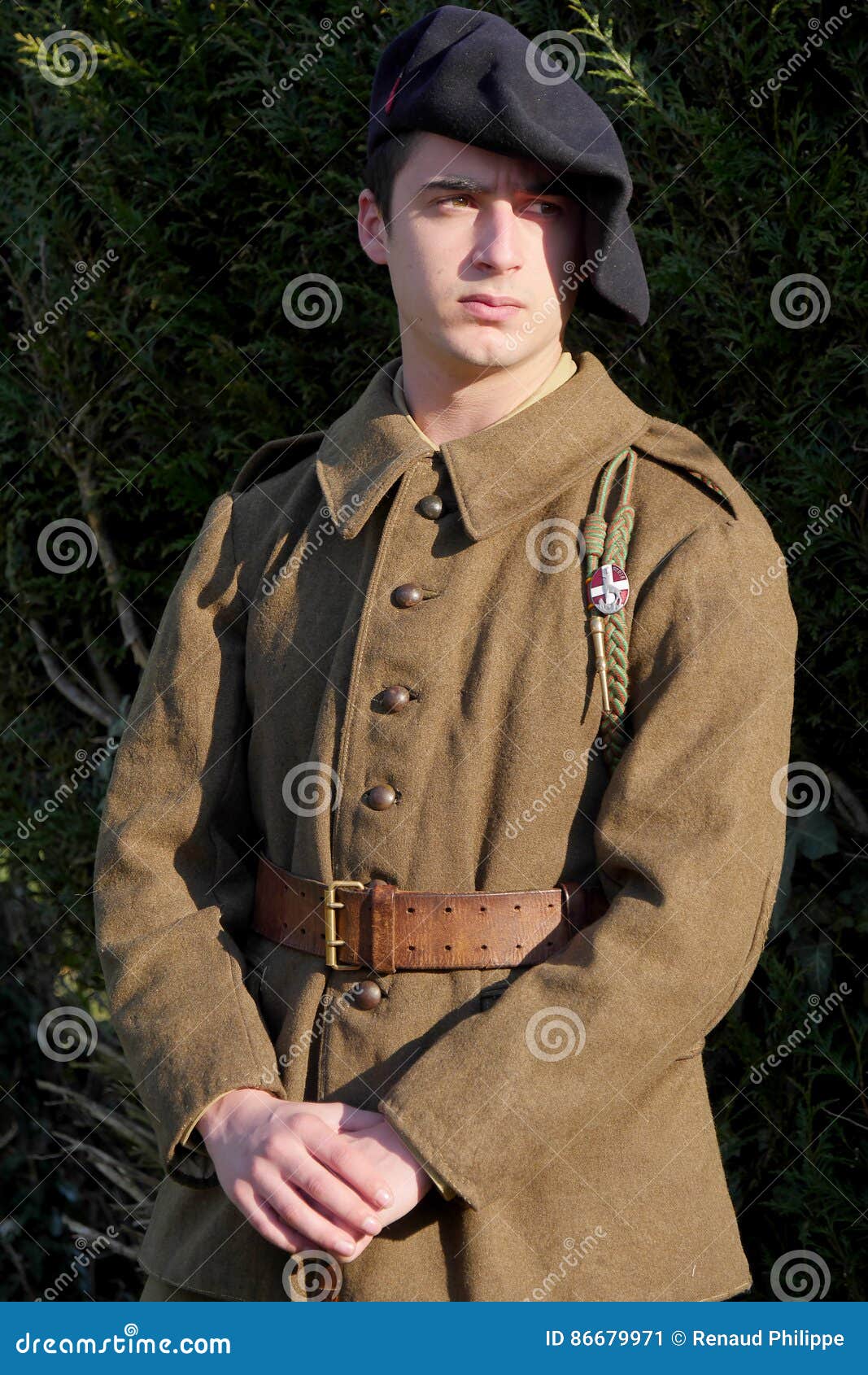 French Soldier in 1940`s Uniform Stock Image - Image of france, army ...