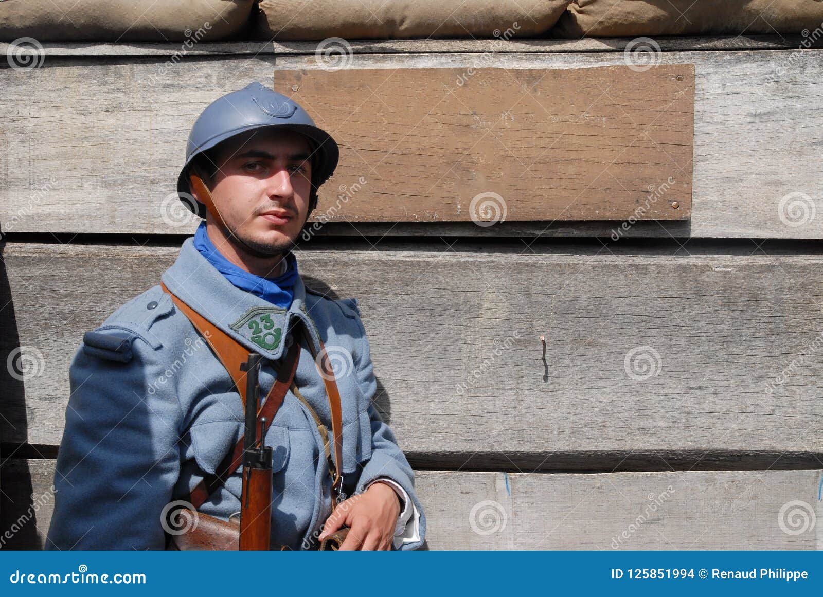 French Soldier 1918 in the Trench Stock Photo - Image of hairy, french ...