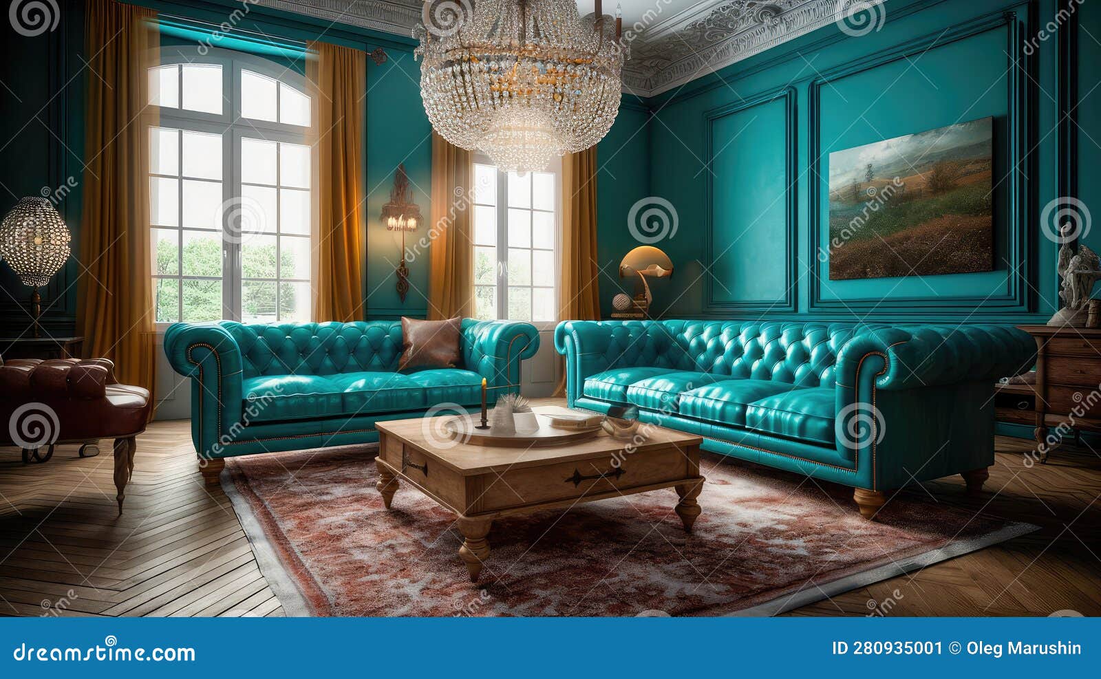 French Style Modern Interior Design. Generative AI Stock Image - Image ...