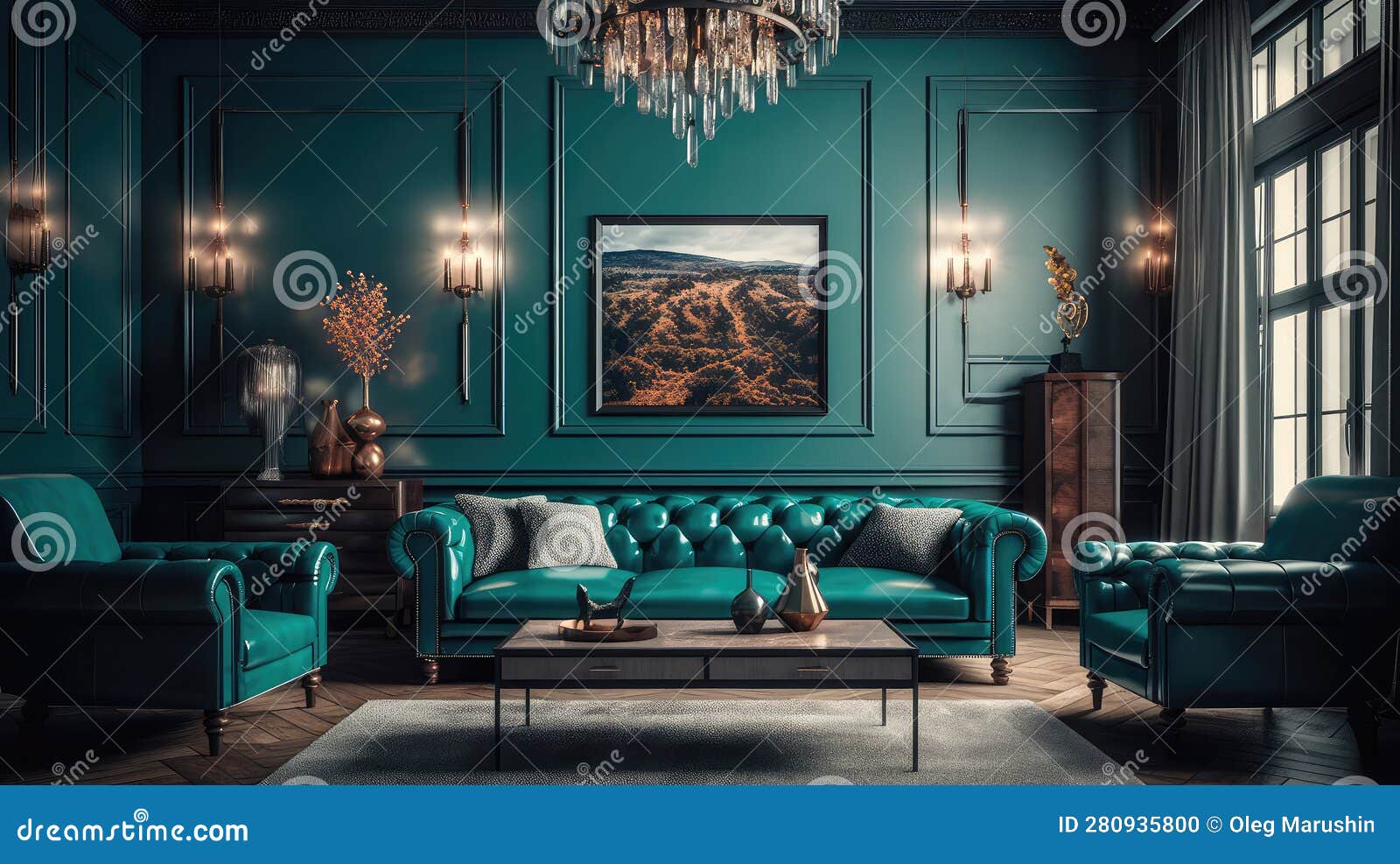 French Style Modern Interior Design. Generative AI Stock Photo - Image ...