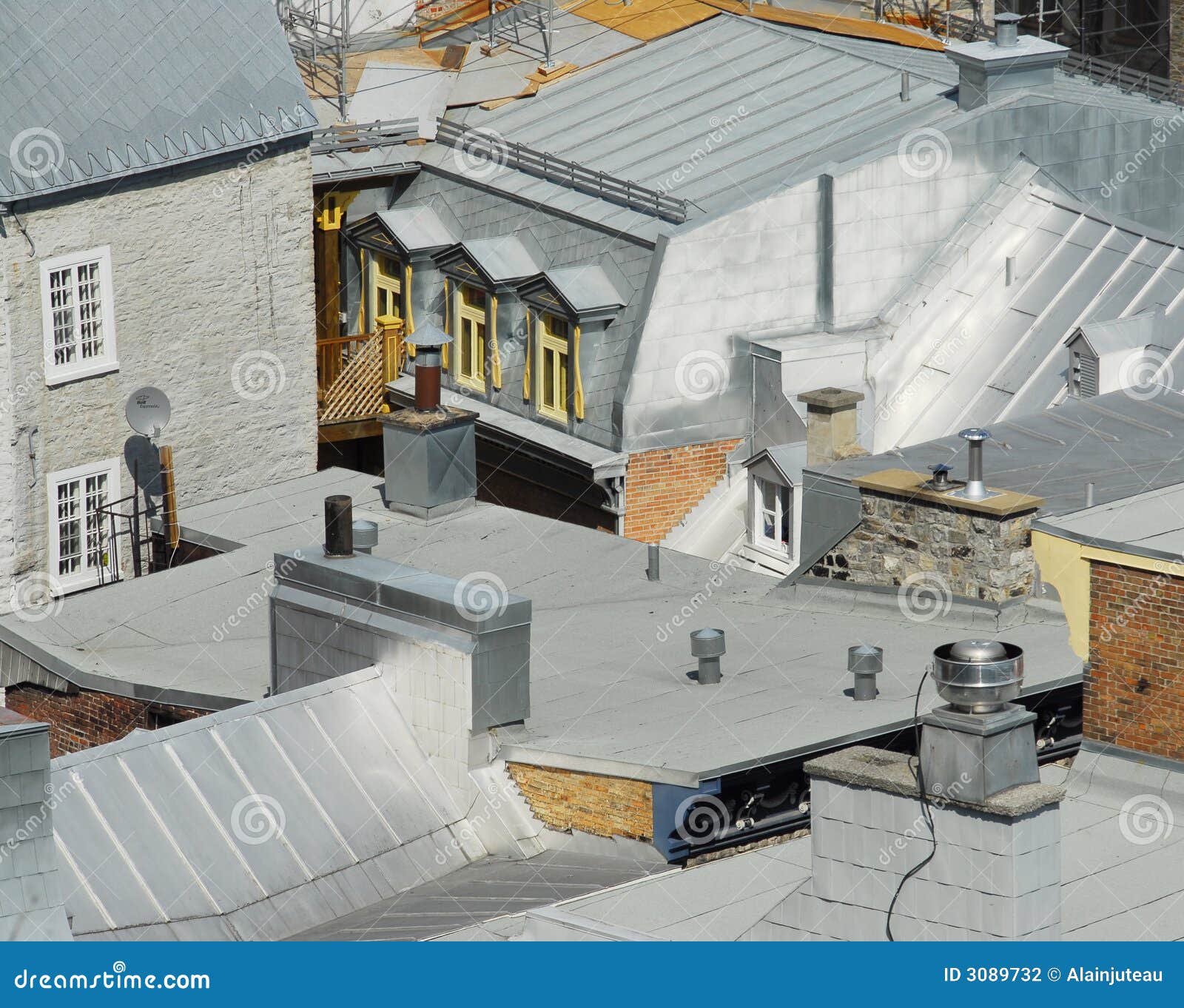 French style roofs stock photo. Image of lifestyle, bricks - 3089732