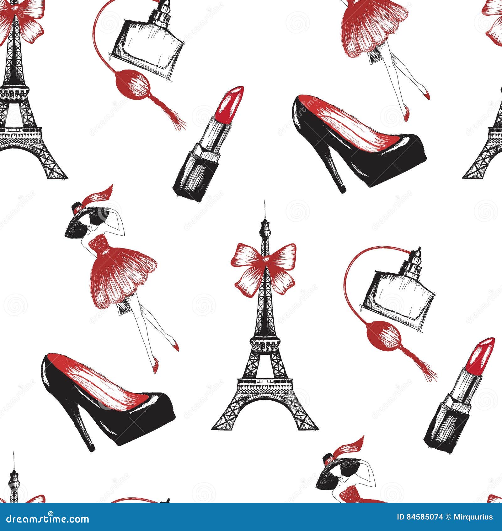 French Style Seamless Pattern Vector Illustration Stock Vector ...