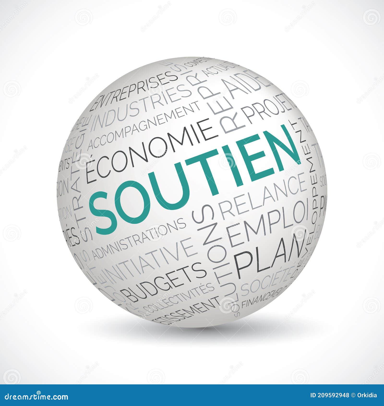 French Support Theme Sphere Stock Vector - Illustration of expertise ...
