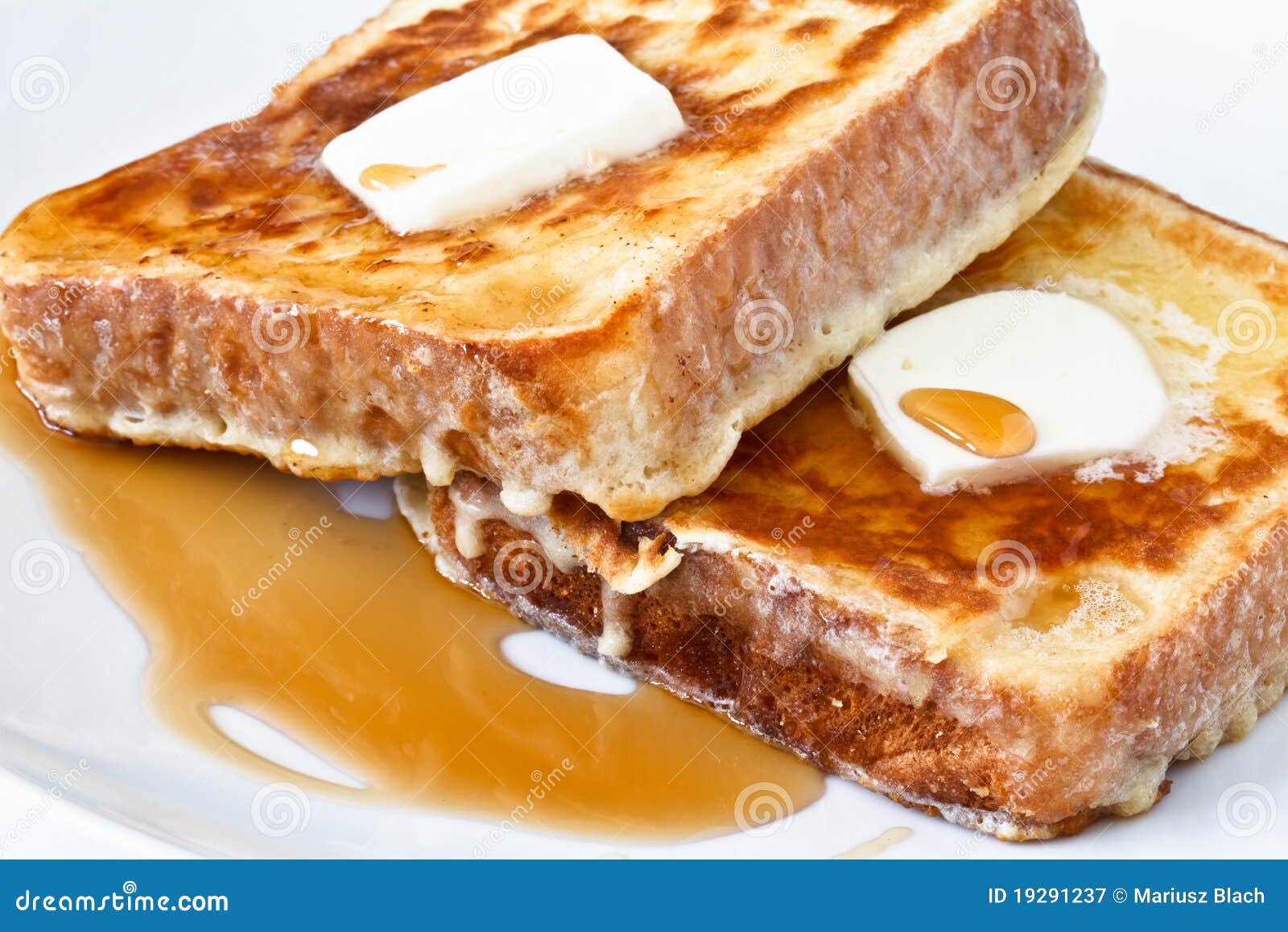 French Toast Dish Made Of Fried Sliced Bread Soaked In Eggs And Milk ...