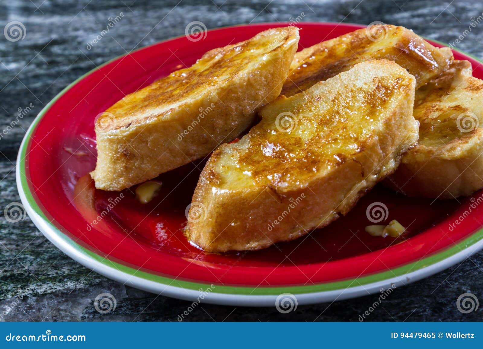 French Toast with Butter and Syrup Stock Image - Image of start ...